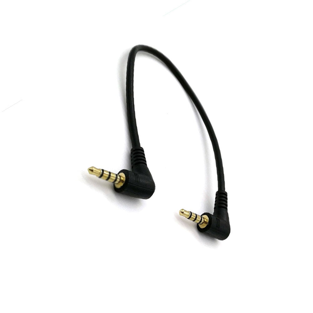 FRCOLOR Black Double Elbow Audio Cable 3.5mm Male to Male AUX Car ...
