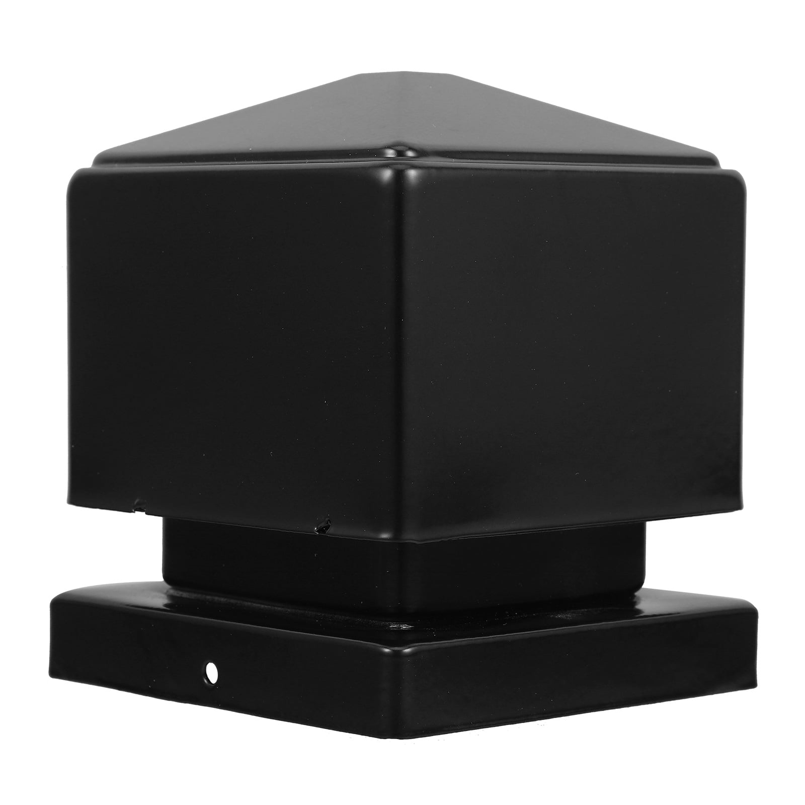 FRCOLOR Black Fence Post Caps Decorative Metal Fence Toppers for Deck ...