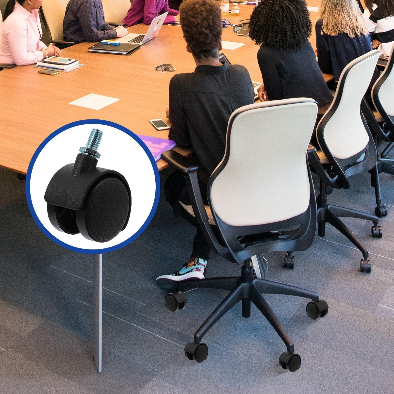 FRCOLOR Black Furniture Sliding Pulley Made of PP and Galvanized Iron ...