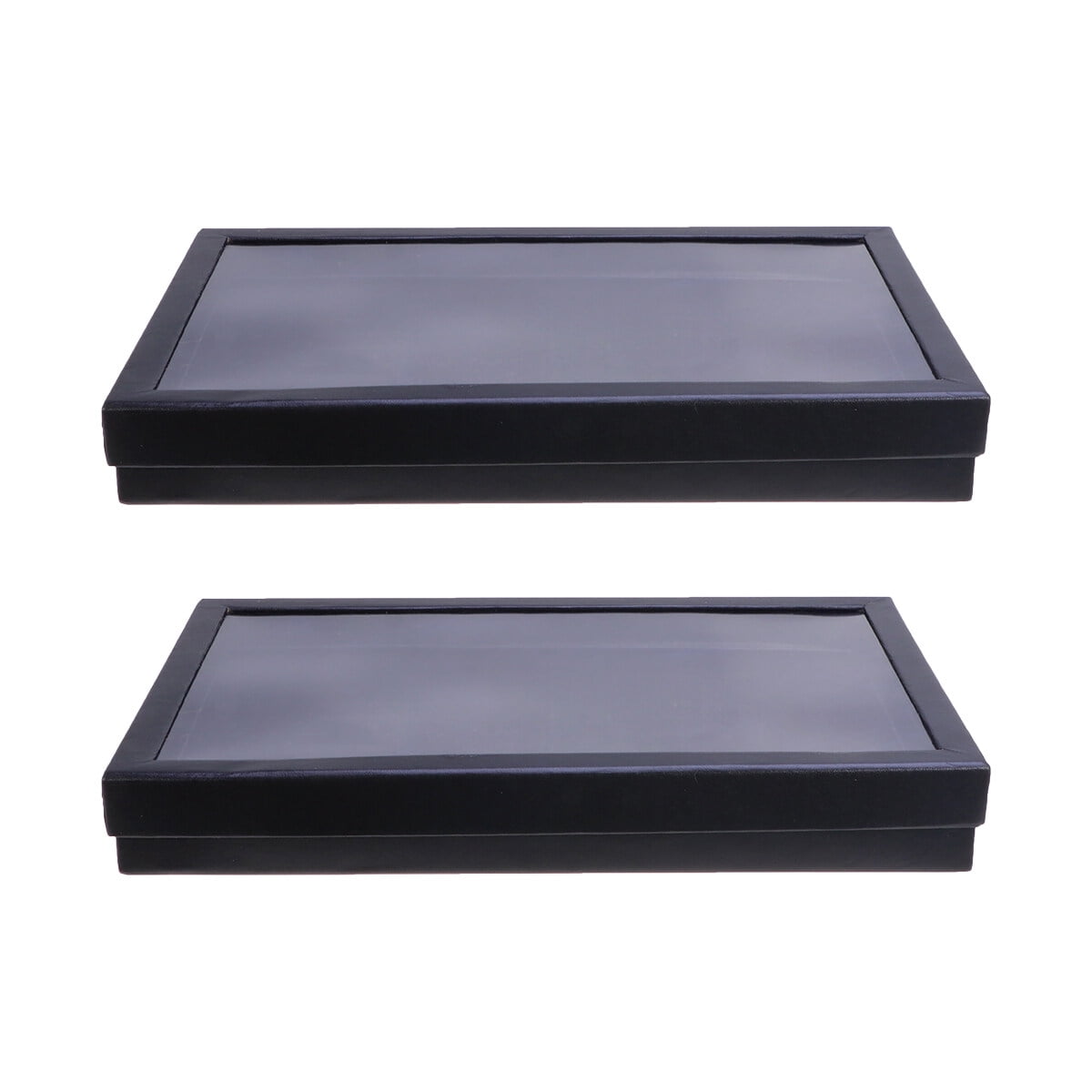 FRCOLOR Black Jewelry Box with 100 Slots for Ring and Earring Display ...