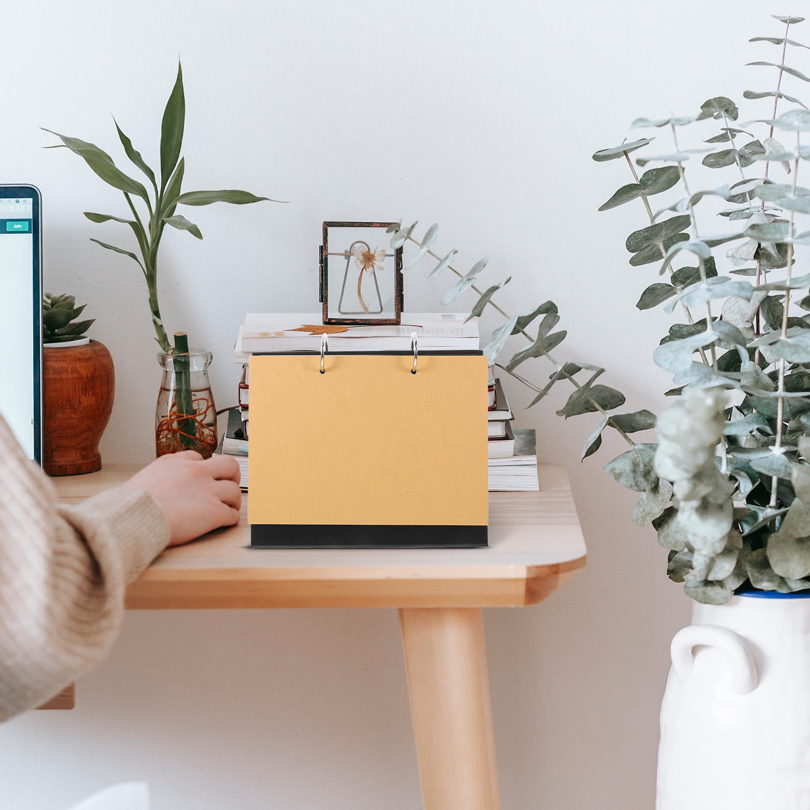 FRCOLOR Blank Calendar DIY Graffiti Memo 2 Ring Binder Planner Standing ...