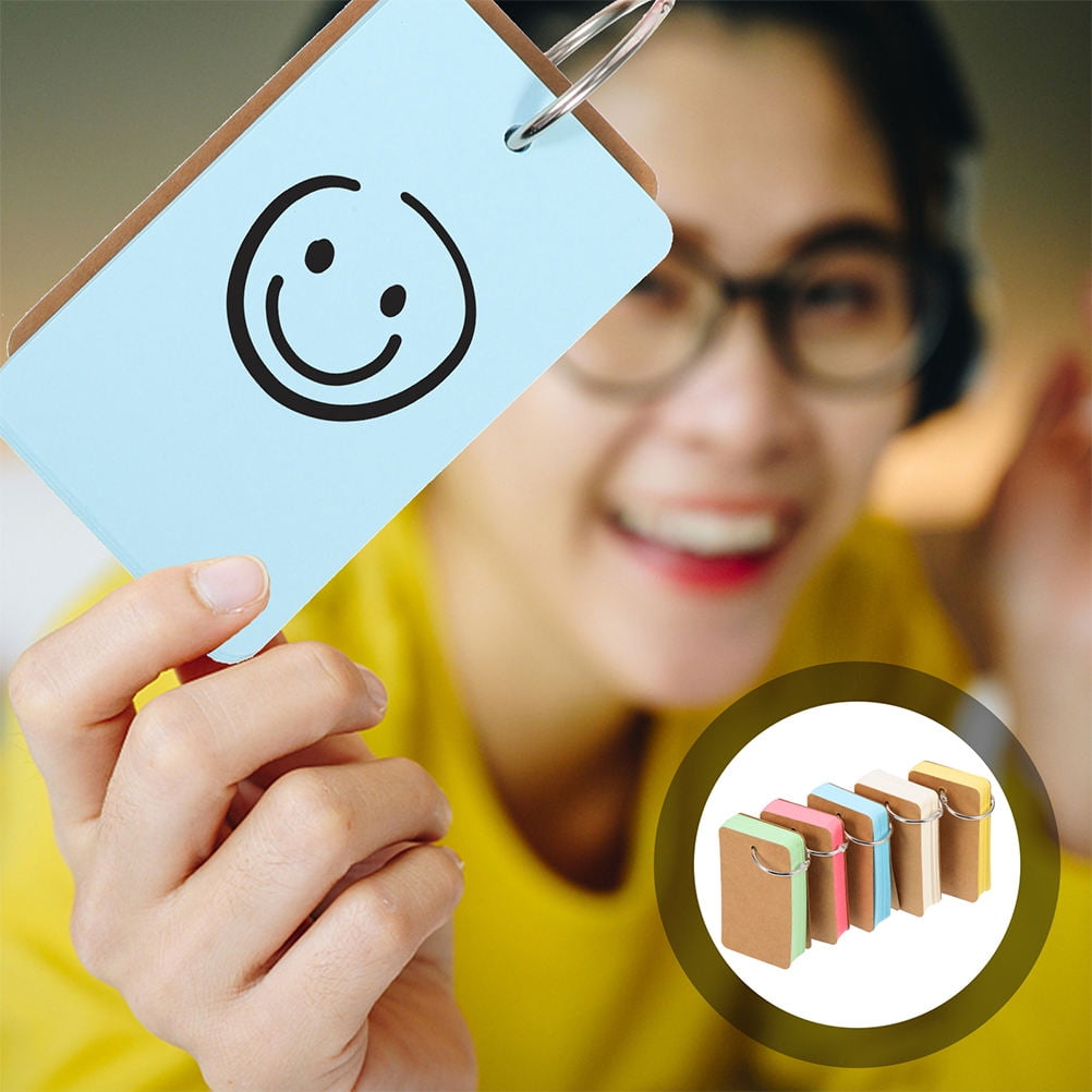 FRCOLOR Blank Flash Cards for Writing Use Assorted Color Kraft Paper ...