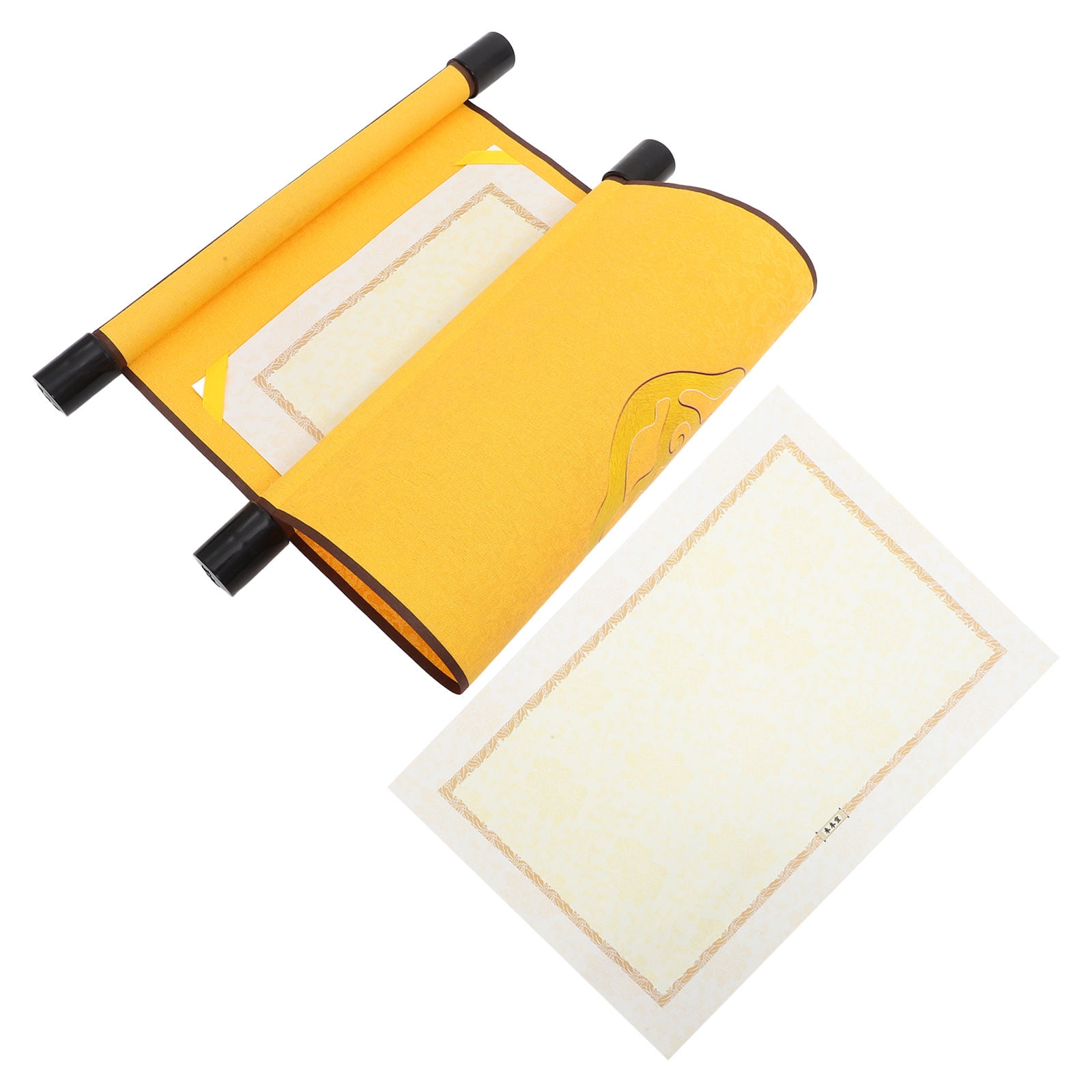 FRCOLOR Blank Scroll Blank Paper Scrolls 40.00X31.00X2.50CM Golden ...