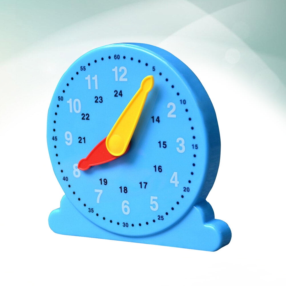 FRCOLOR Blue Plastic Kids Educational Alarm Clock for Playing and ...