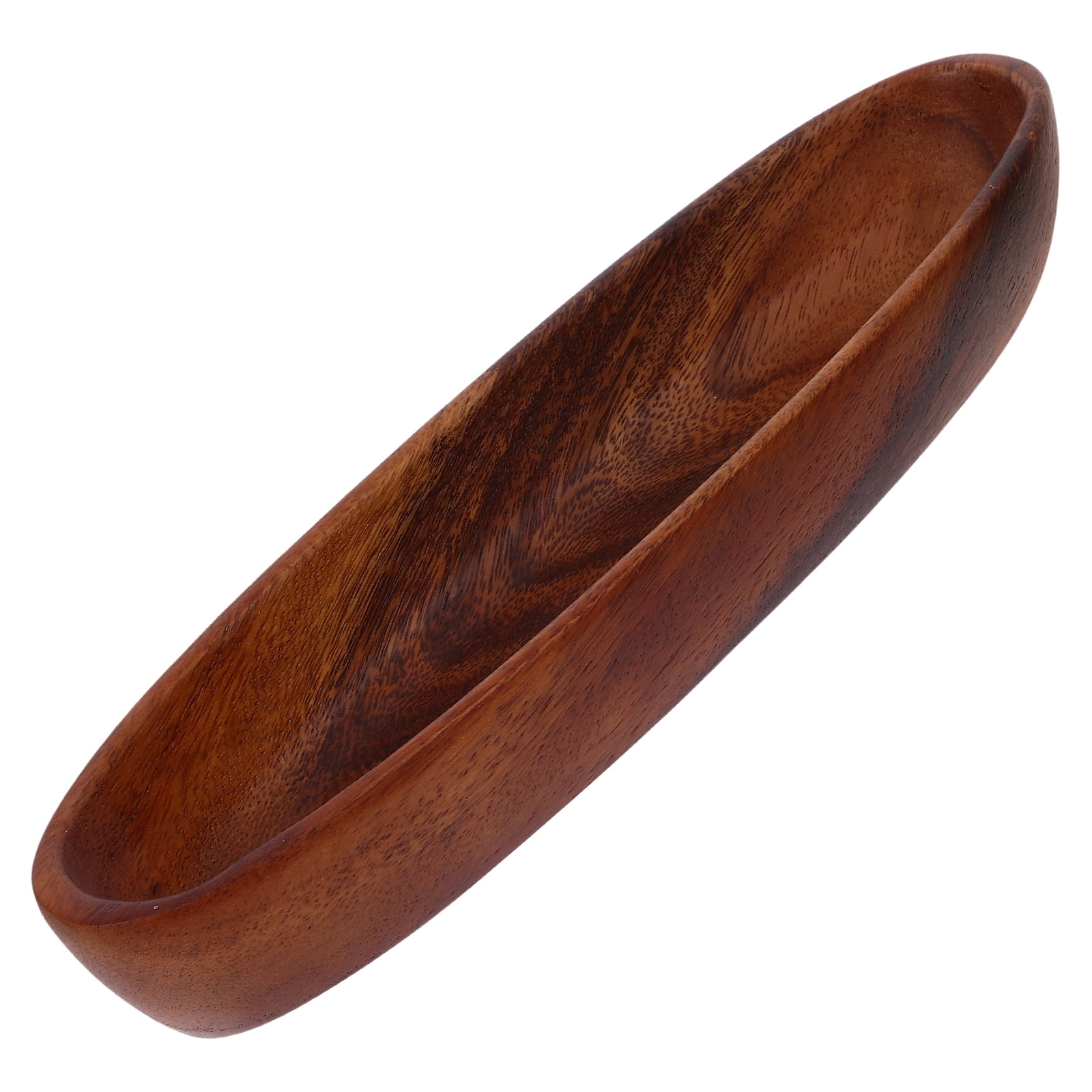 FRCOLOR Boat Shaped Wooden Bread Tray Serving Platter Wood Serving Tray ...