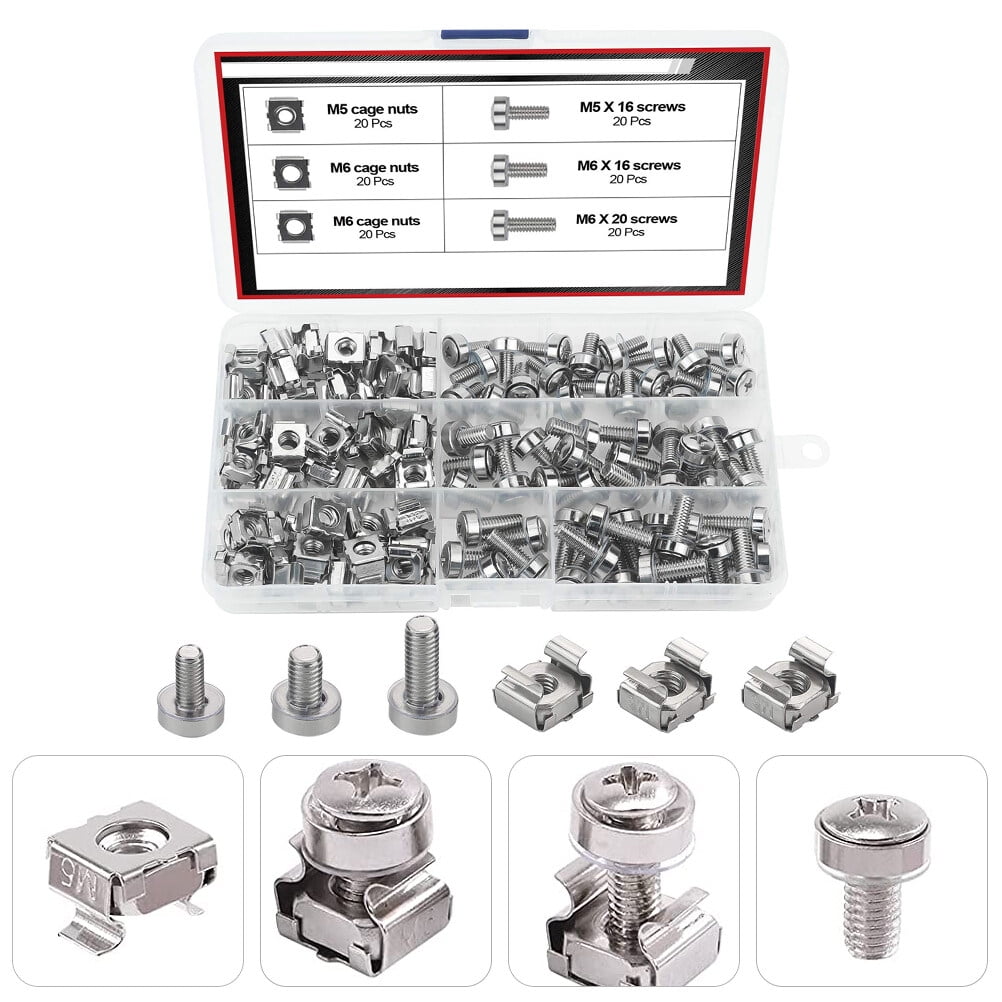 FRCOLOR Bolts Server Rack Screws Set Affordable Mount Nut Compact Size ...