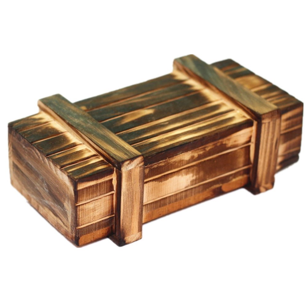WASHWEPE Pressure Relief Puzzle Box Wood Light Brown For Kids And 1Set ...