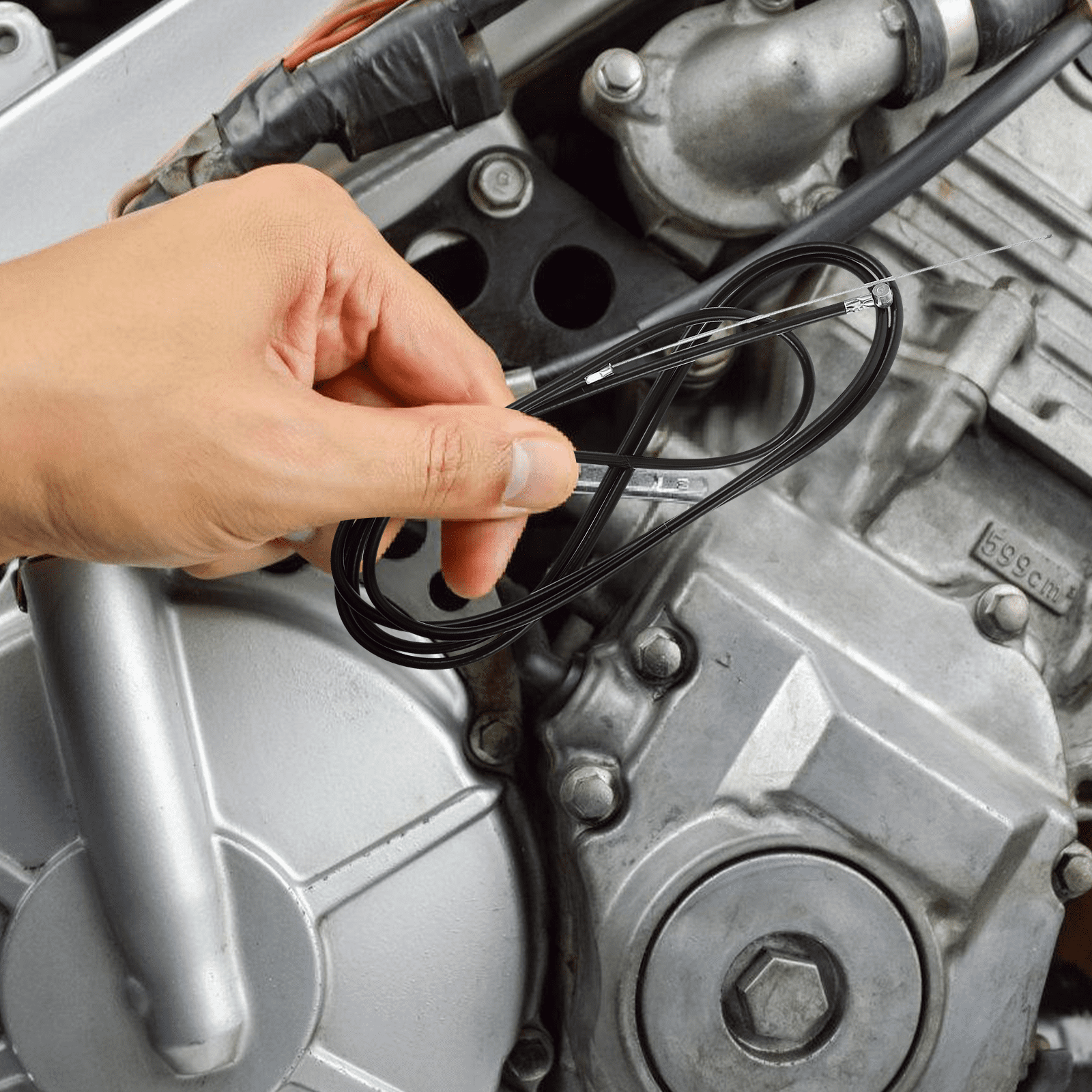 FRCOLOR Brake Cables Replacement Bike Brake Cable Throttle Cable For Go Kart, Mini Bike Thumb ...