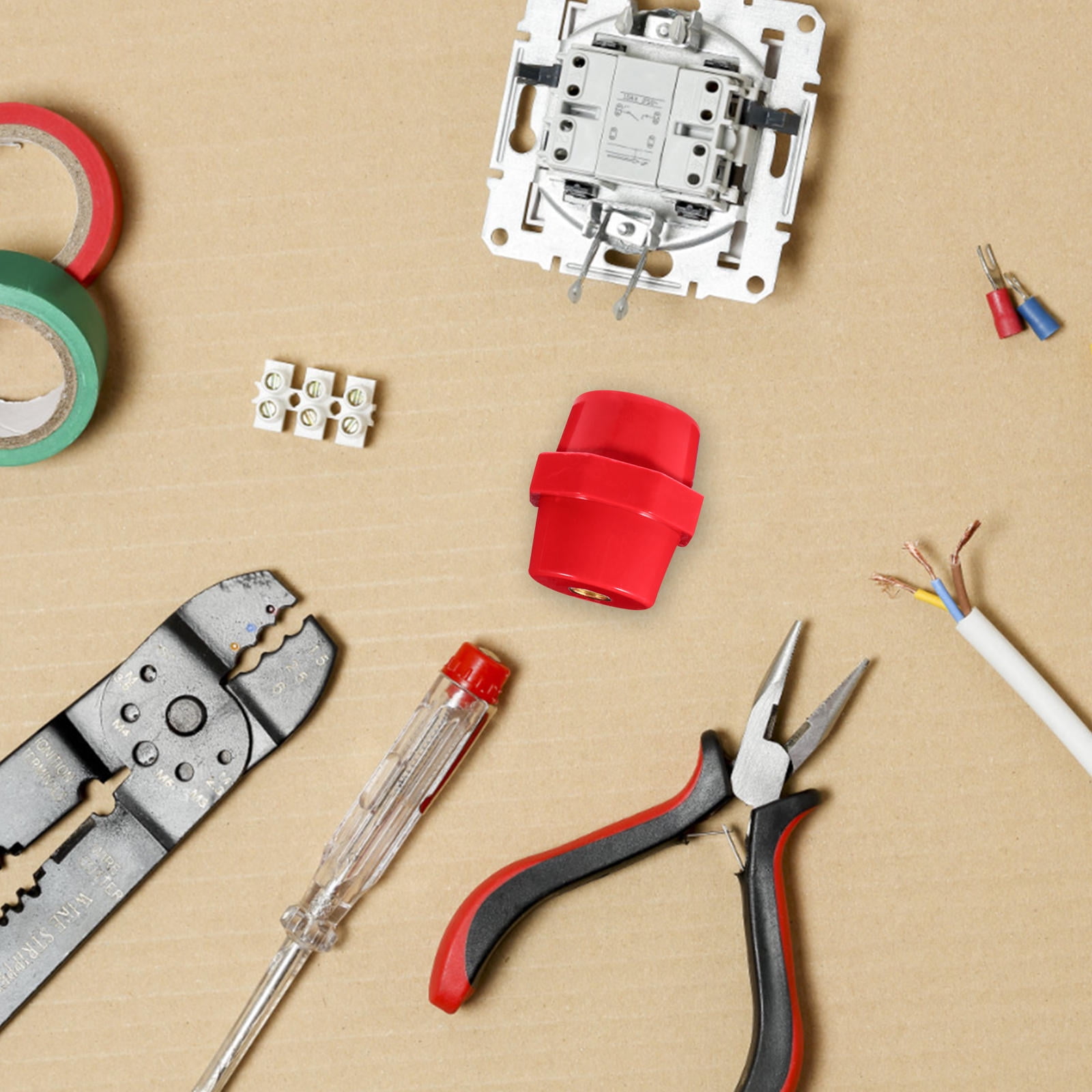 FRCOLOR Busbar Insulator Insulated Cable Connectors Crimping ...