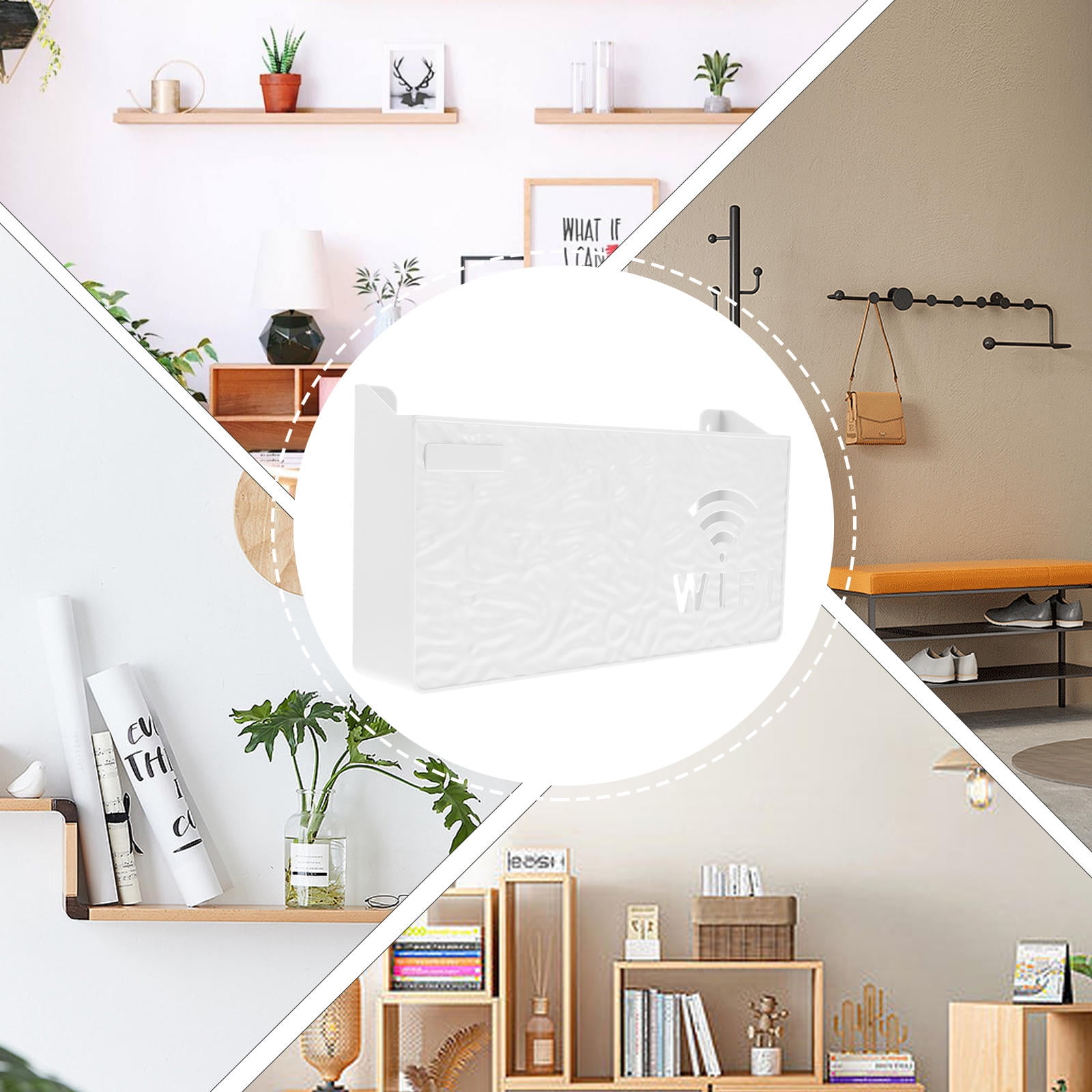 FRCOLOR Cable Boxes Bracket Router Wall Mount Organiser Organizer Wifi ...