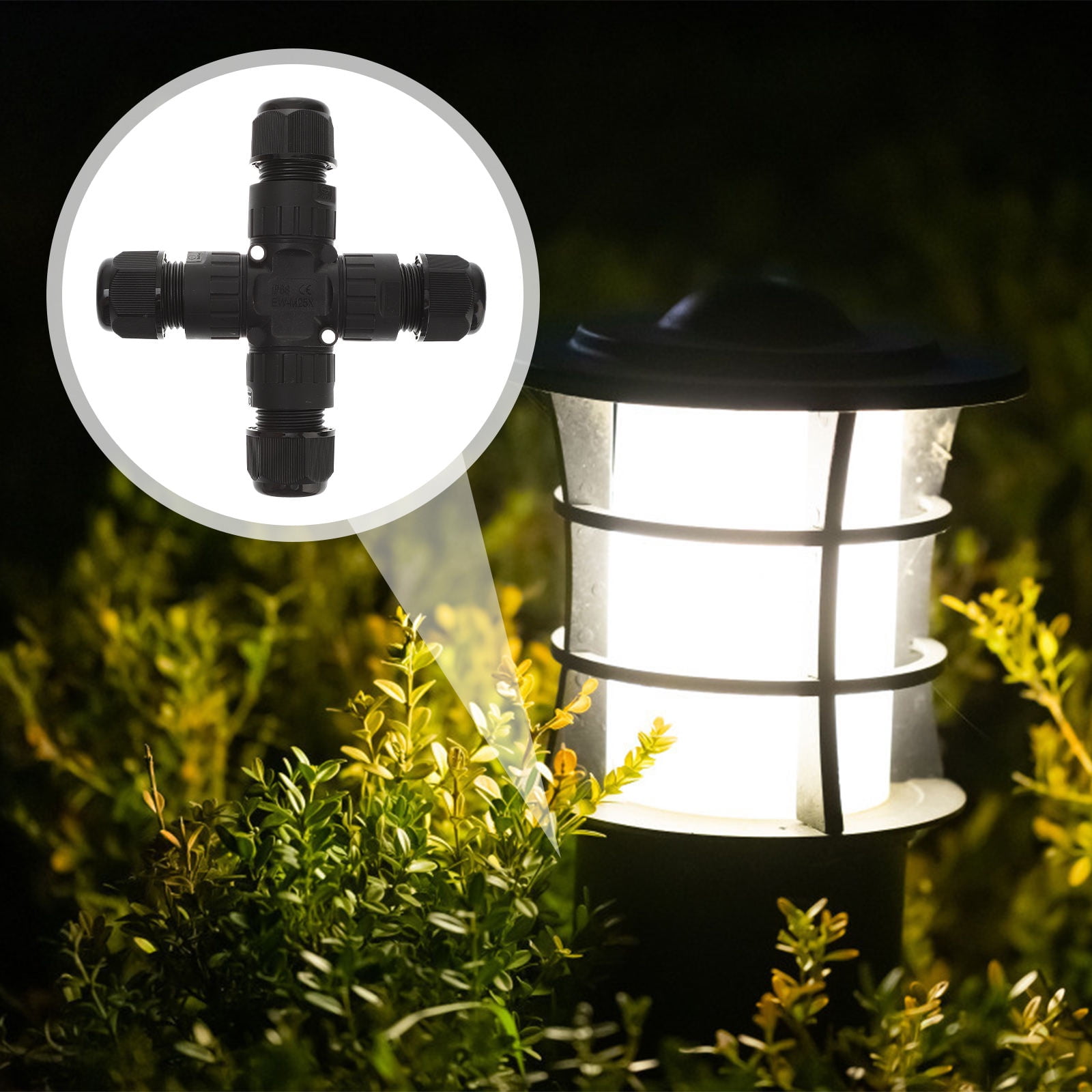 FRCOLOR Cable Gland IP68 Waterproof Connector Strain Relief 4-Way ...