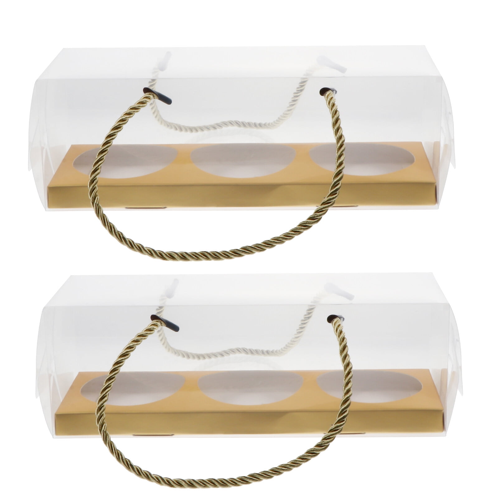 FRCOLOR Cake Boxes 10Pcs Moon Cake Boxes Clear Portable Cupcake Carrier ...