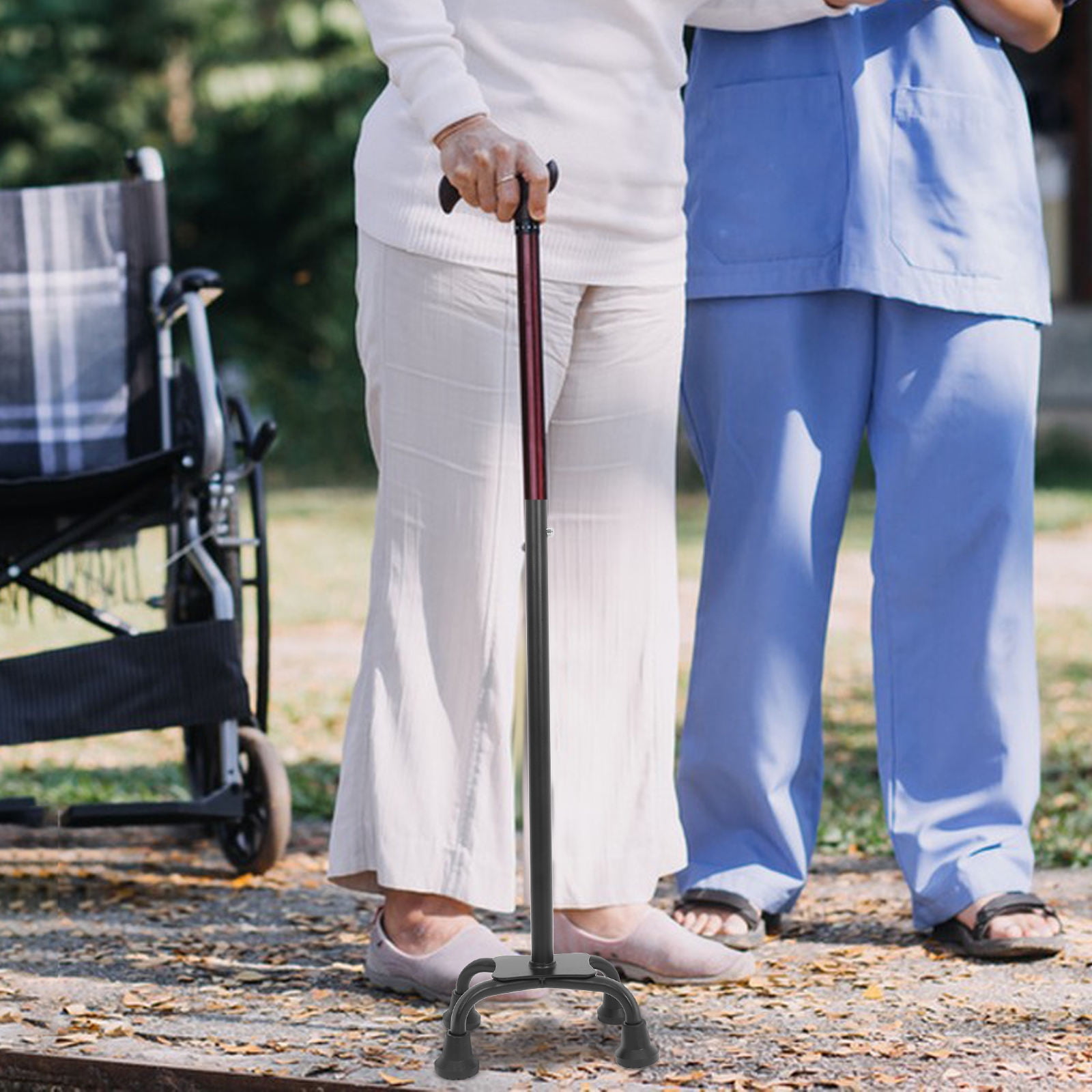 FRCOLOR Cane Tips 4 Points Quad Rubber Walking Cane Tip - Non-Slip ...