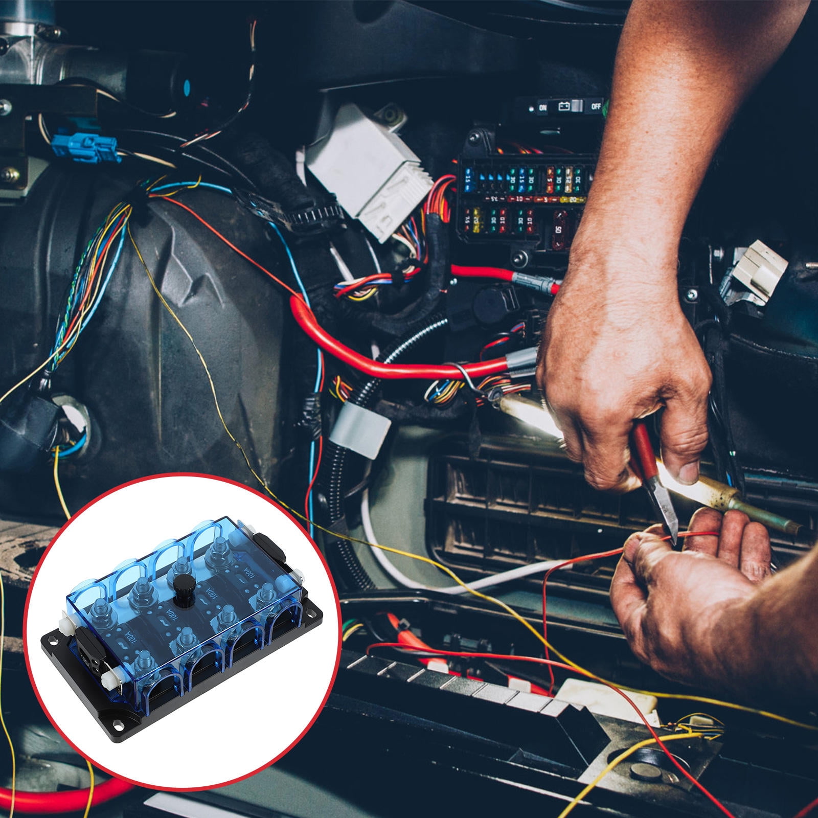 FRCOLOR Car Fuse Holder Auto Fuse Box Automotive 4 Way Fuse Block Auto ...