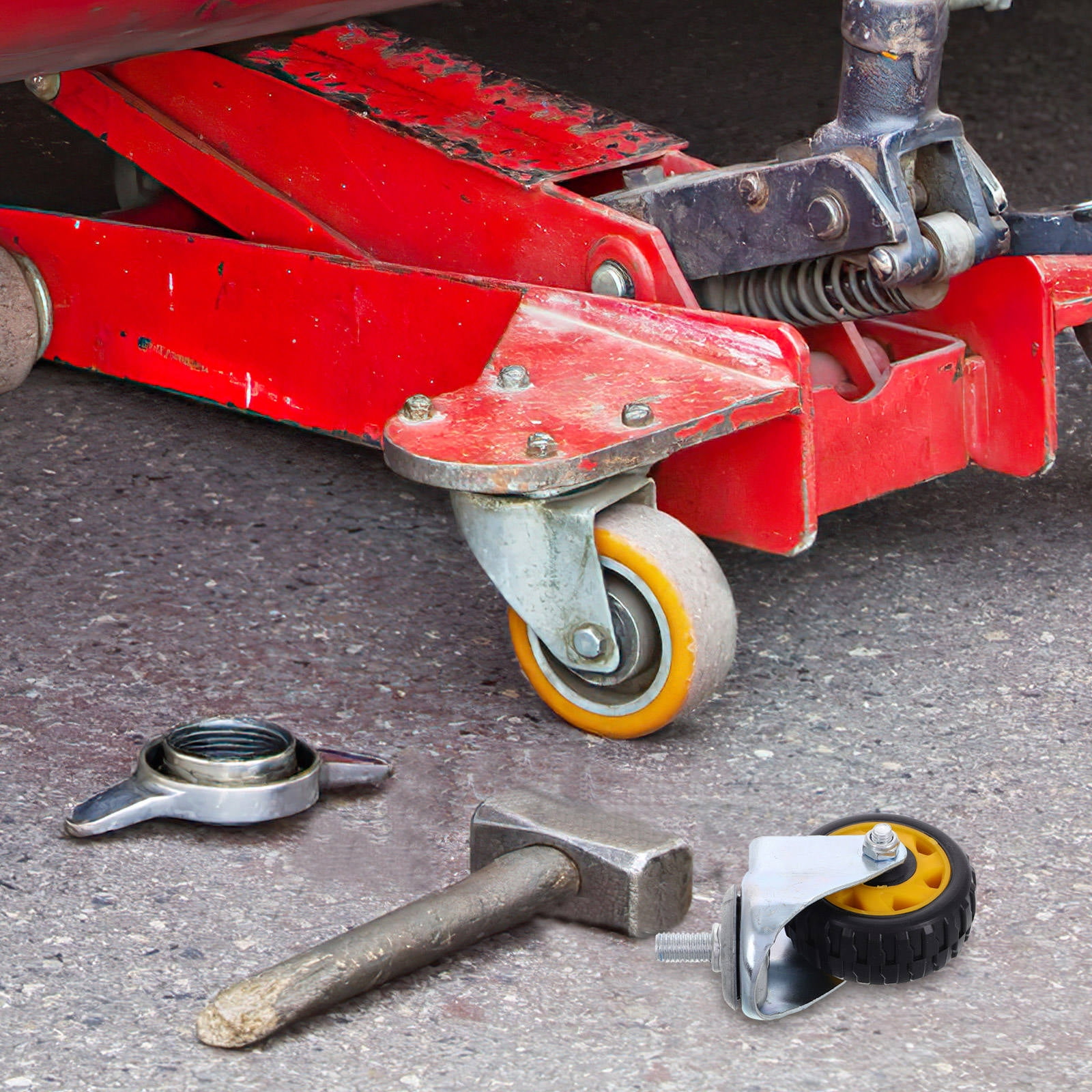 FRCOLOR Car Repairing Hydraulic Trolley Caster Horizontal Jack Caster ...