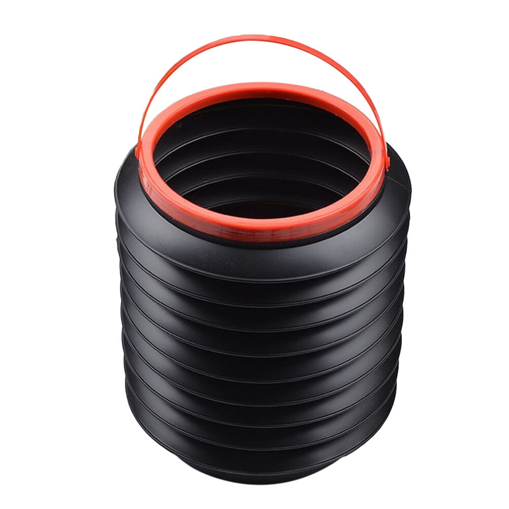 FRCOLOR Car Trash Can Collapsible Waste Basket for Bins with Lids Black ...