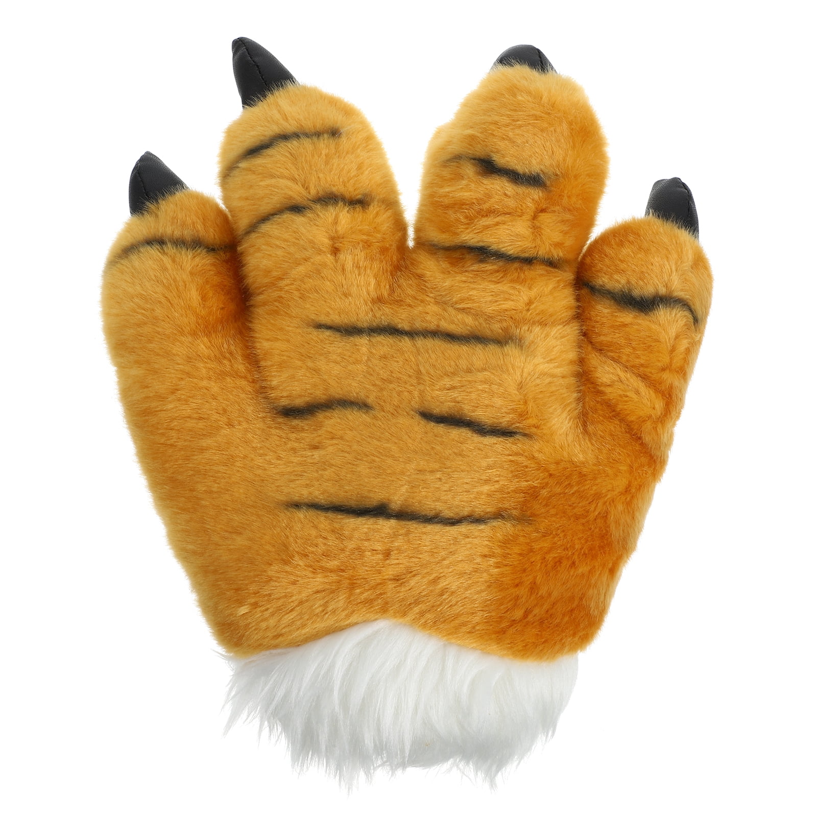 FRCOLOR Cartoon Animals Palm Toy Paw Plush Furry Claw Mittens Wolf ...