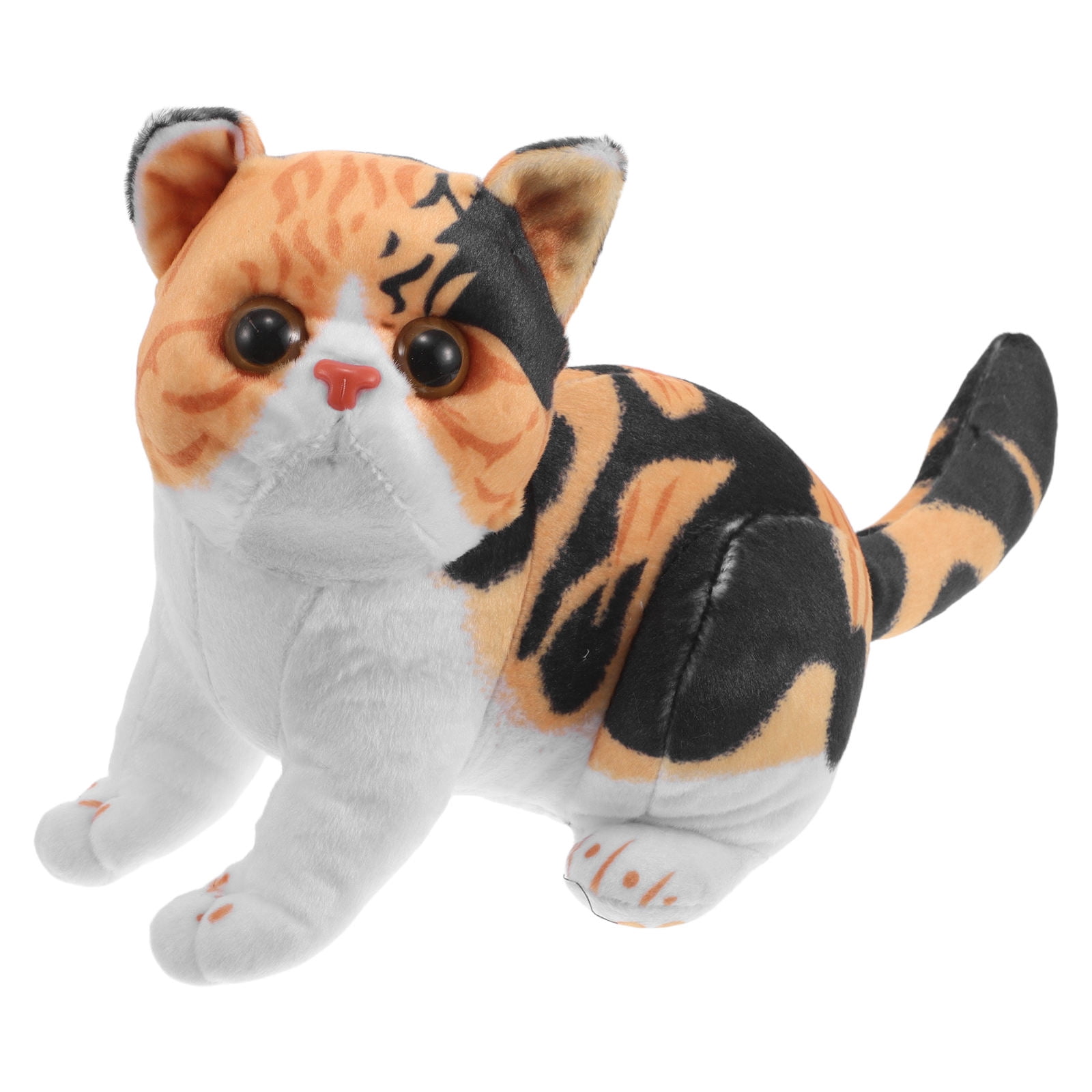 FRCOLOR Cartoon Cat Plush Toy Realistic Stuffed Animal for Kids Soft ...