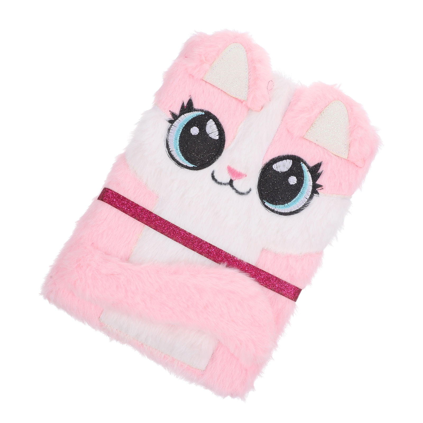 FRCOLOR Cartoon Plush Diary Smooth Paper Notebook Student Travel ...