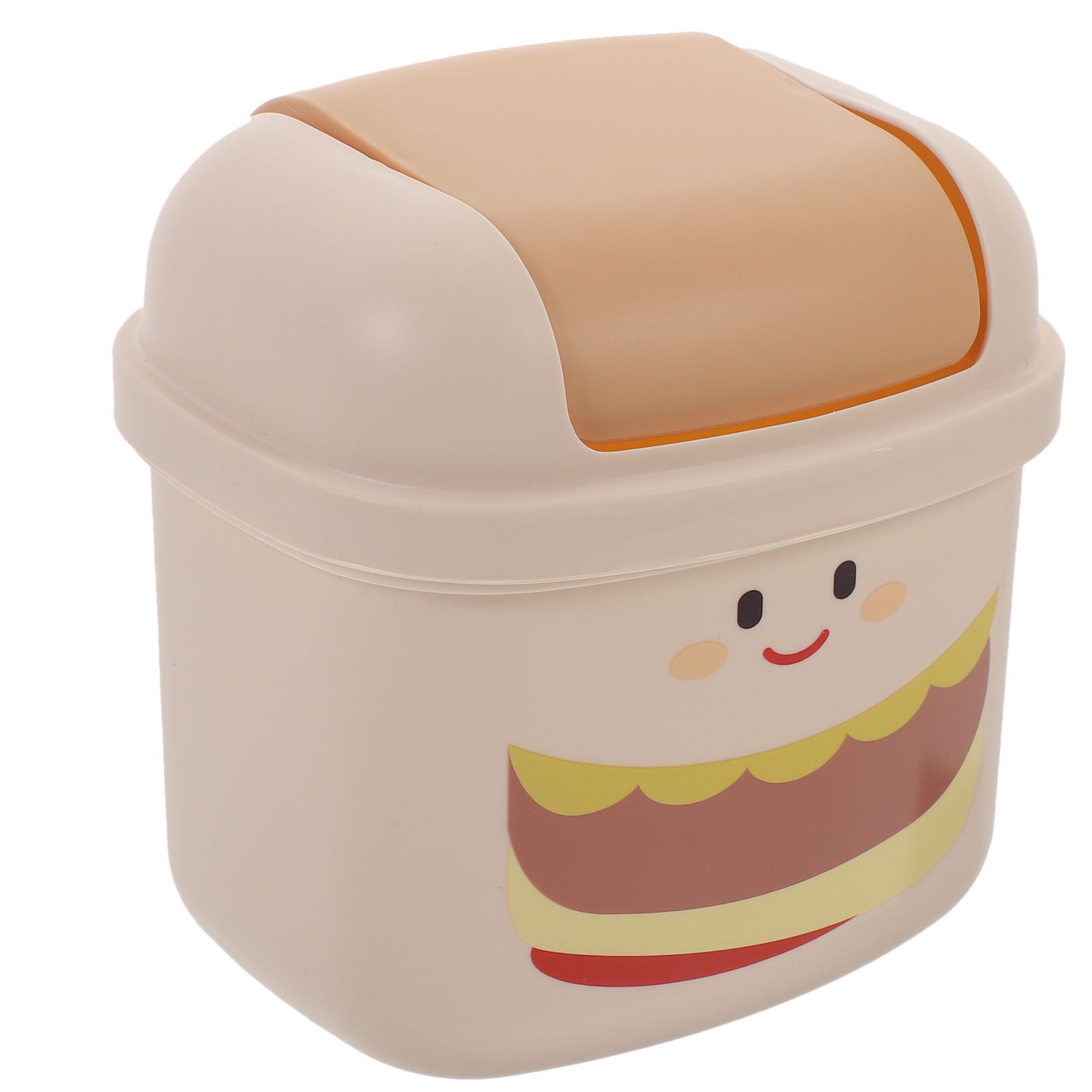 FRCOLOR Cartoon Shaped Wastepaper Plastic Lidded Garbage Can for ...