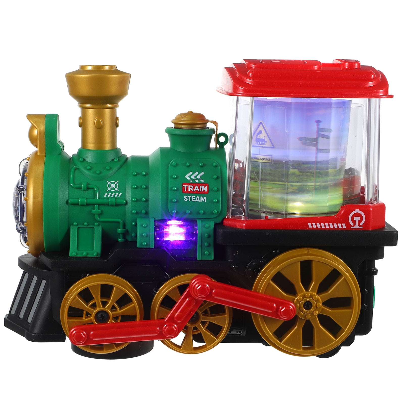 FRCOLOR Cartoon Train Toy Electric Train Toy Steaming Design Train Toy ...