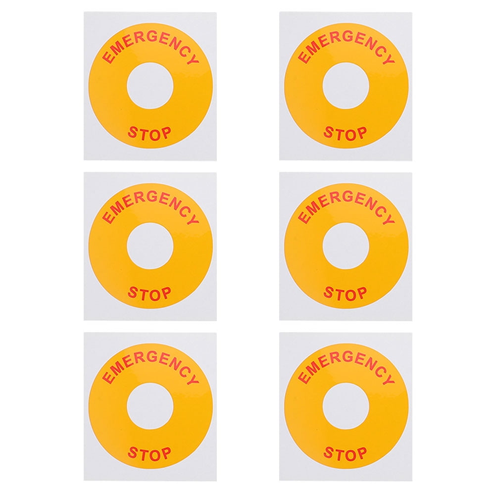 FRCOLOR Caution Sign Maker EMERGENCY STOP BUTTON Safety Warning Travel ...