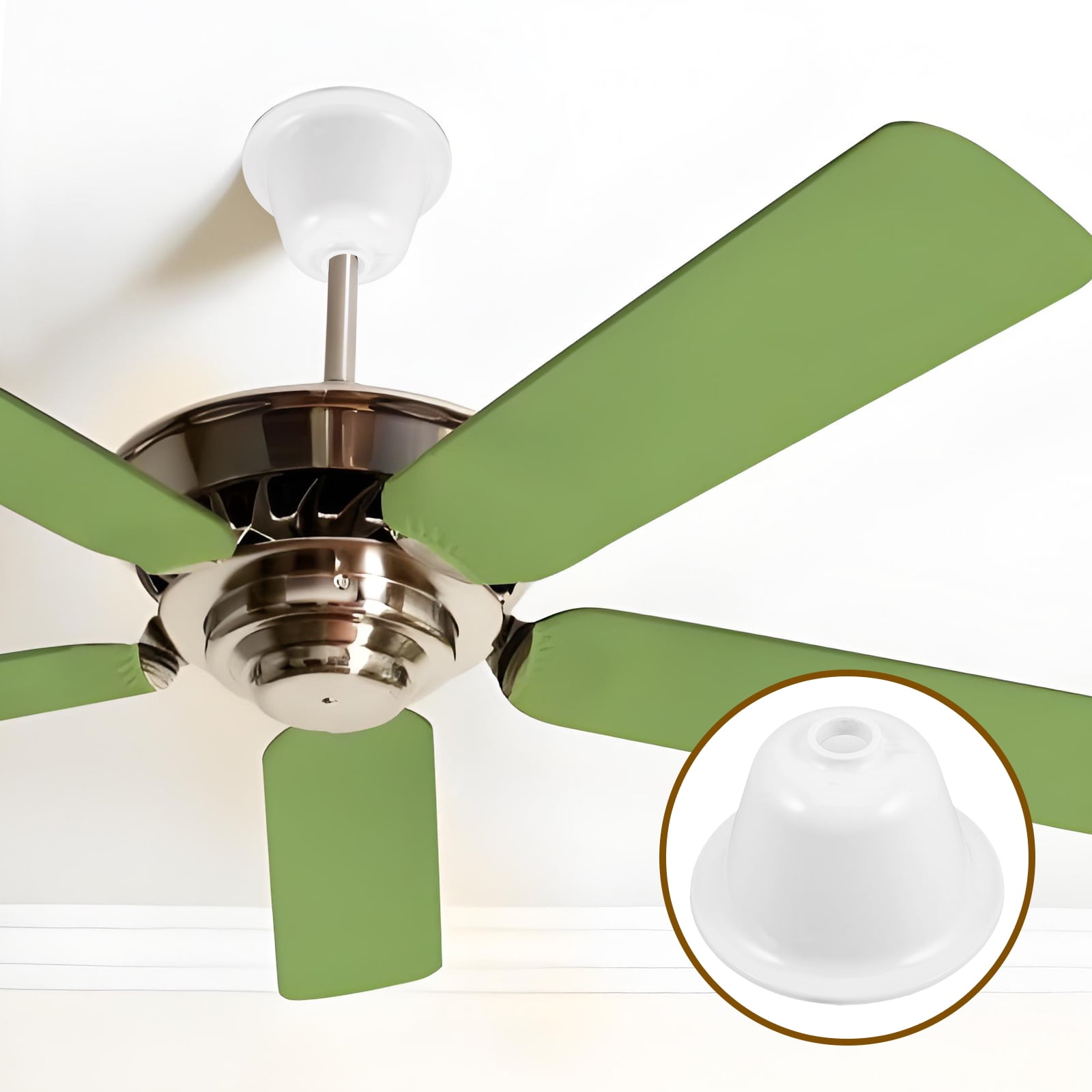 FRCOLOR Ceiling Fan Bottom Canopy Plastic Fan Cover Replacement Ceiling ...
