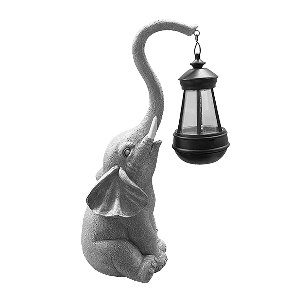 FRCOLOR Cemetery Decorations for Grave Solar Elephant Lights Angel ...