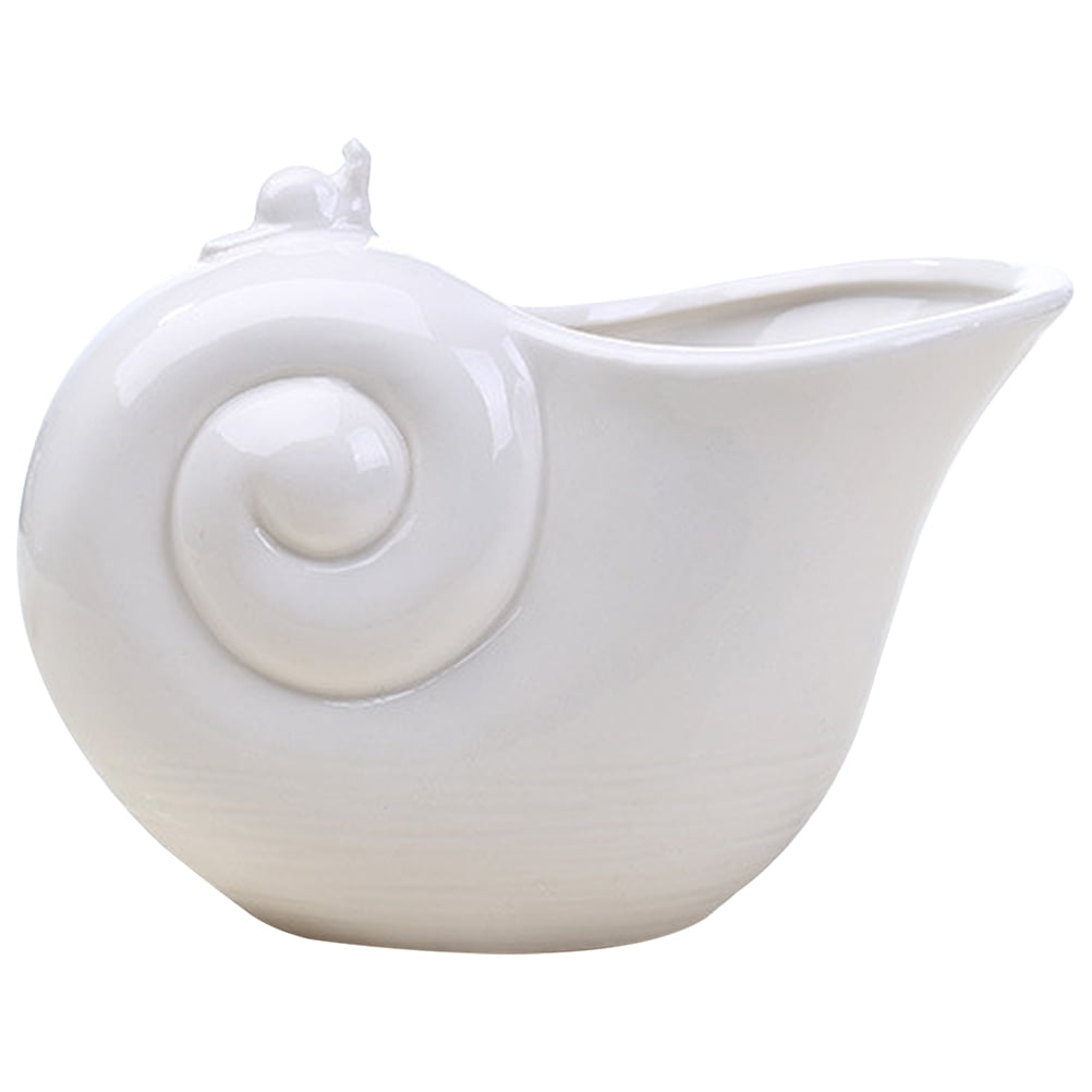 FRCOLOR Ceramic Snail Shaped Planter Pot for Succulent Planting and ...