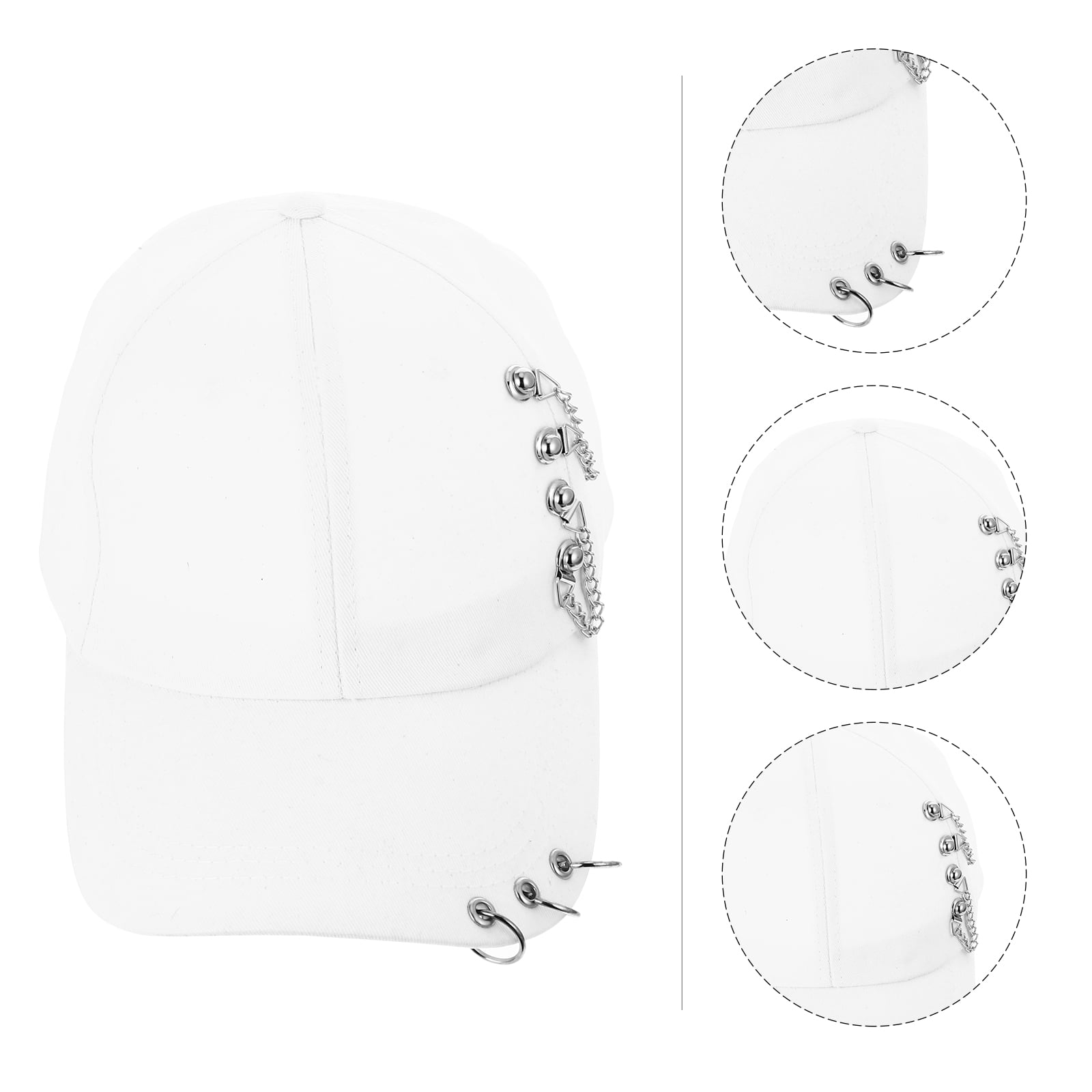FRCOLOR Chain Cap Caps for Women Woman Baseball Sun Hats Women's White ...