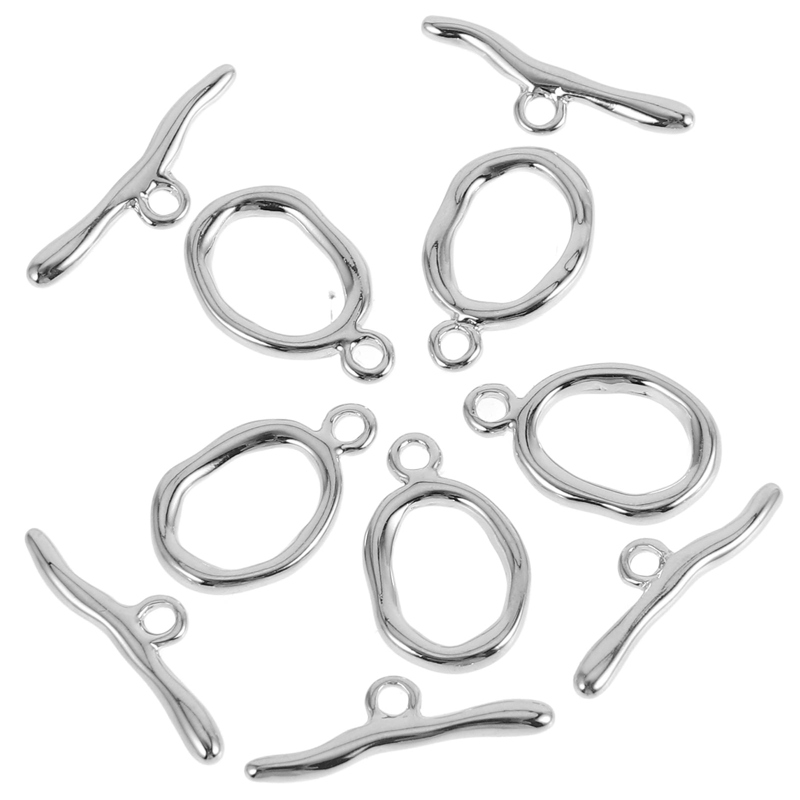 PAMINGONO DIY Enthusiasts Jewelry Buckles Silver Gold-Plated 5 Sets ...