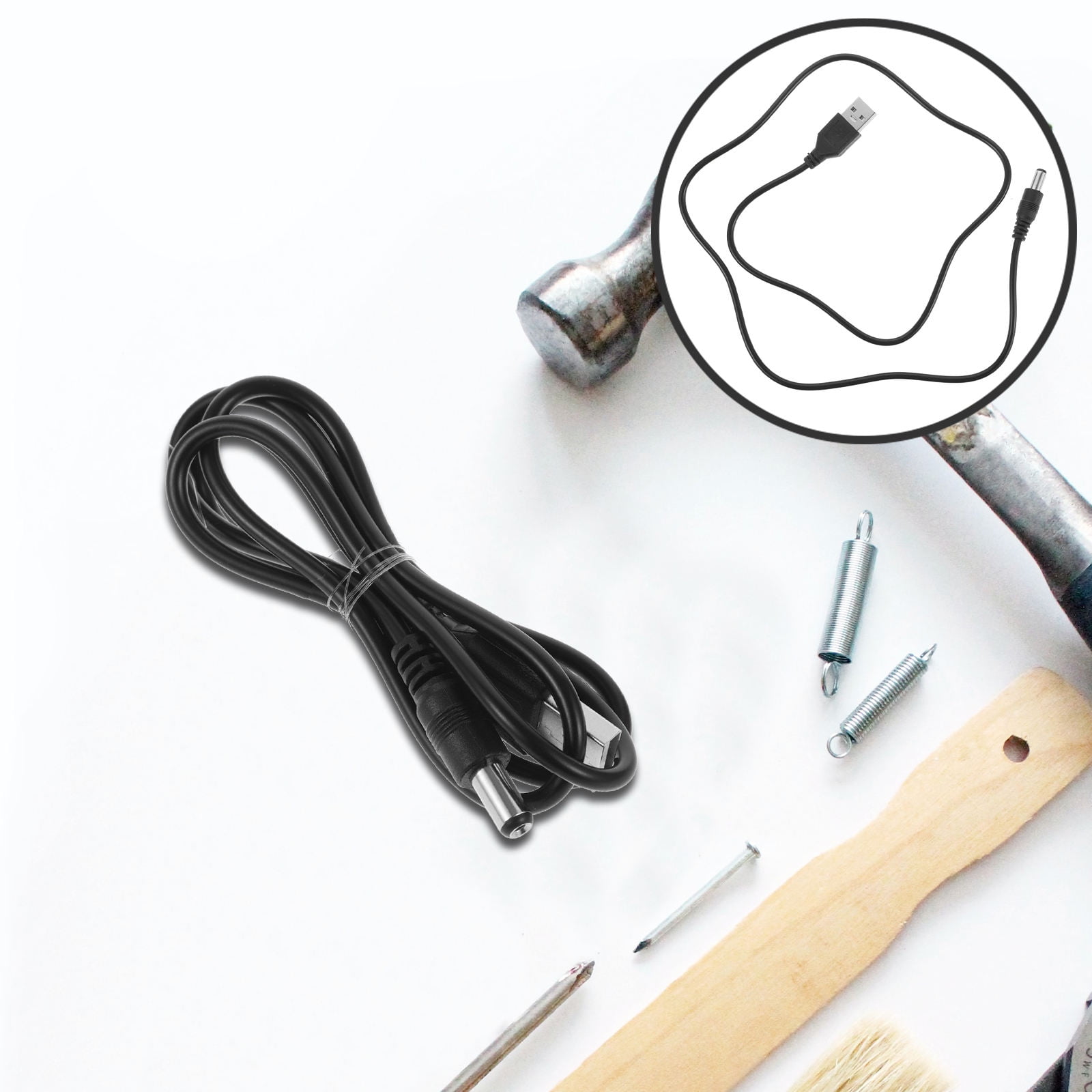 FRCOLOR Charging Cable USB to DC Power Cord Smart Trash Can Charger ...