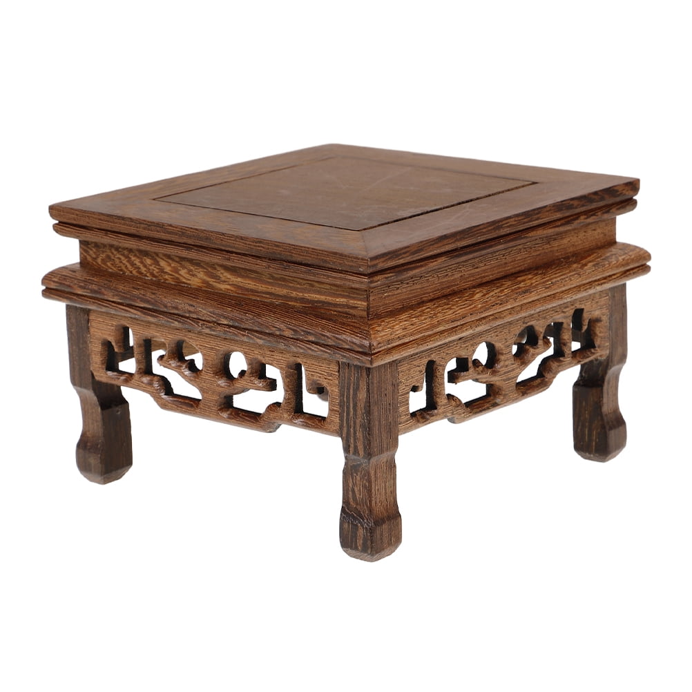 FRCOLOR Chinese Display Stand Flower Pots Teapots Rack Wooden Pedestal ...