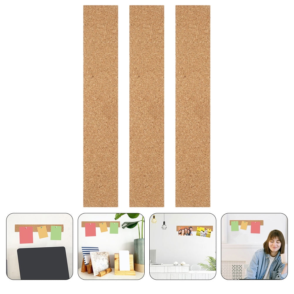 FRCOLOR Chocolate Cork Bulletin Board Strips for Office Use Simple ...
