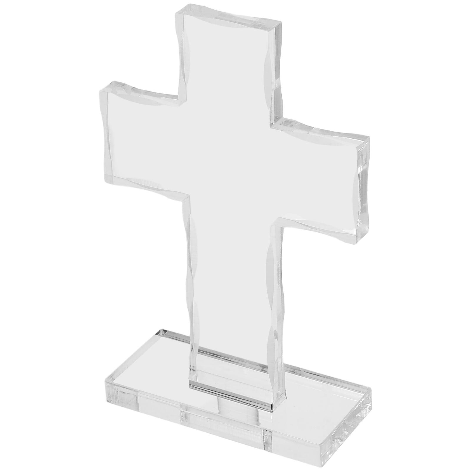 FRCOLOR Christian Acrylic Cross with Stand Spiritual Cross Decoration ...