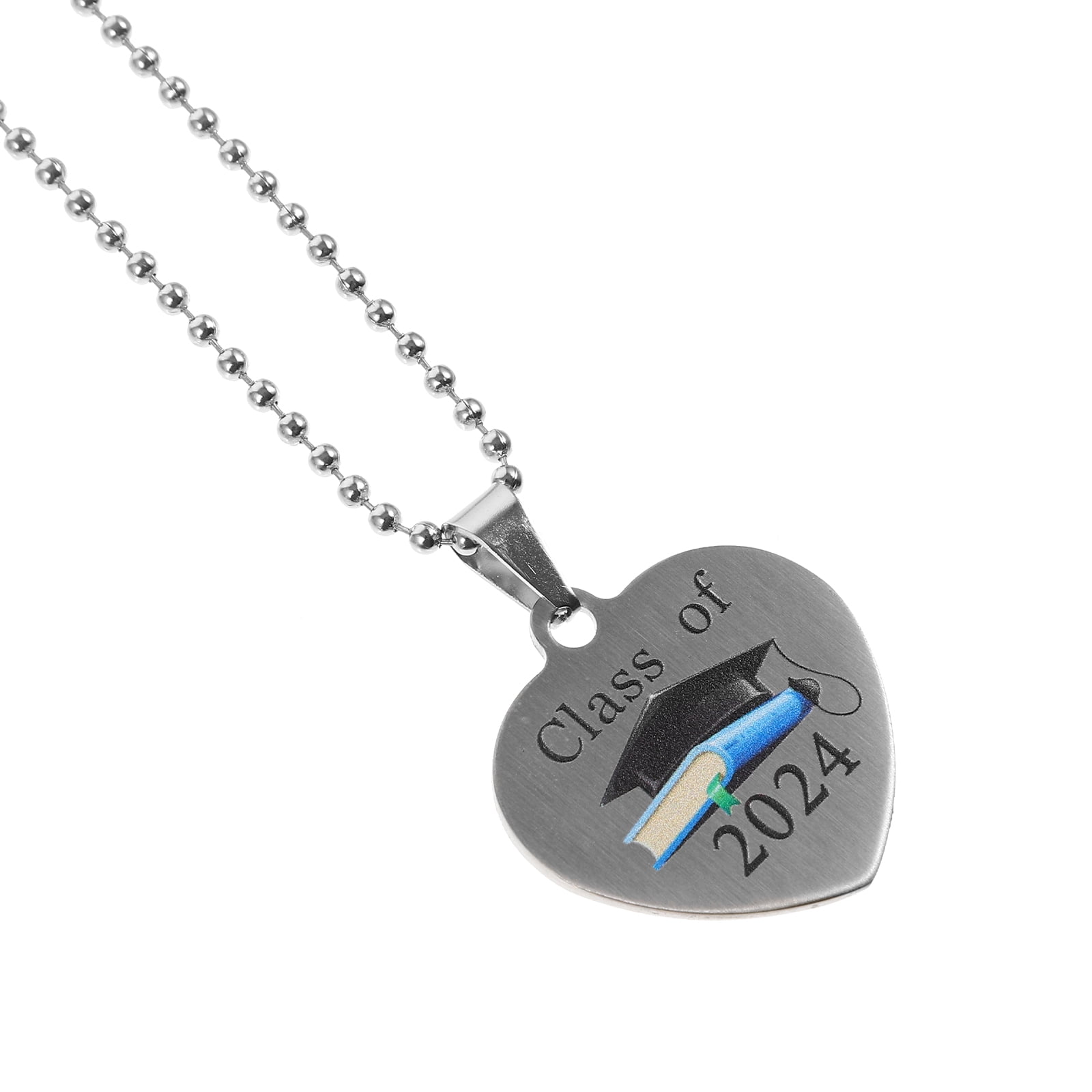 FRCOLOR Class of 2024 Graduation Necklace Heart Pendant Necklace 2024 ...