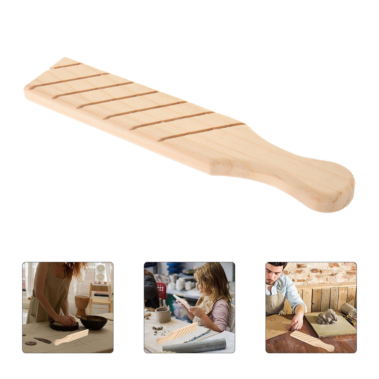 FRCOLOR Clay Paddle Wood Clay Mat DIY Ceramic Art Crafts Tool Clay ...