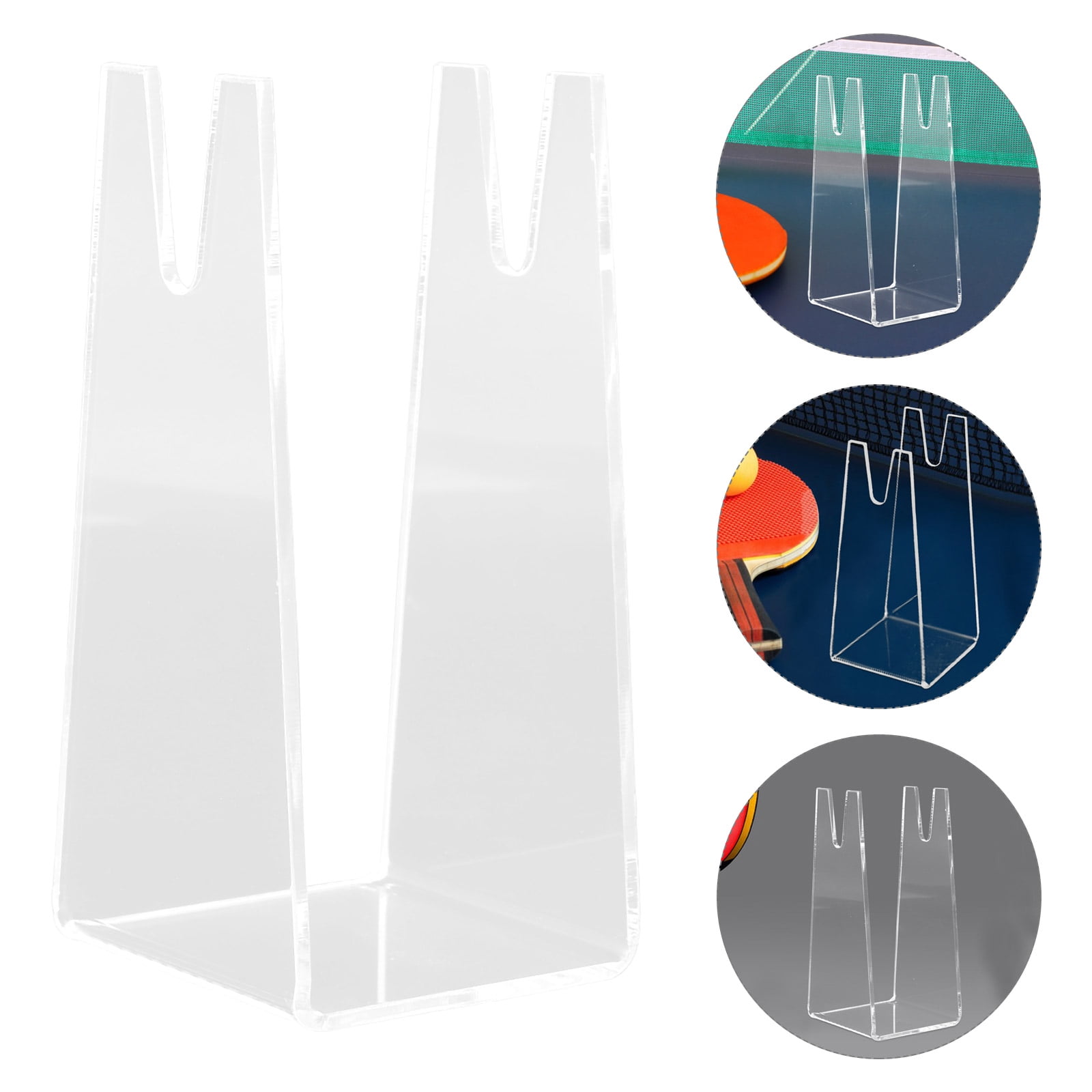 FRCOLOR Clear Acrylic Table Tennis Paddle Holder Rack for Countertop ...