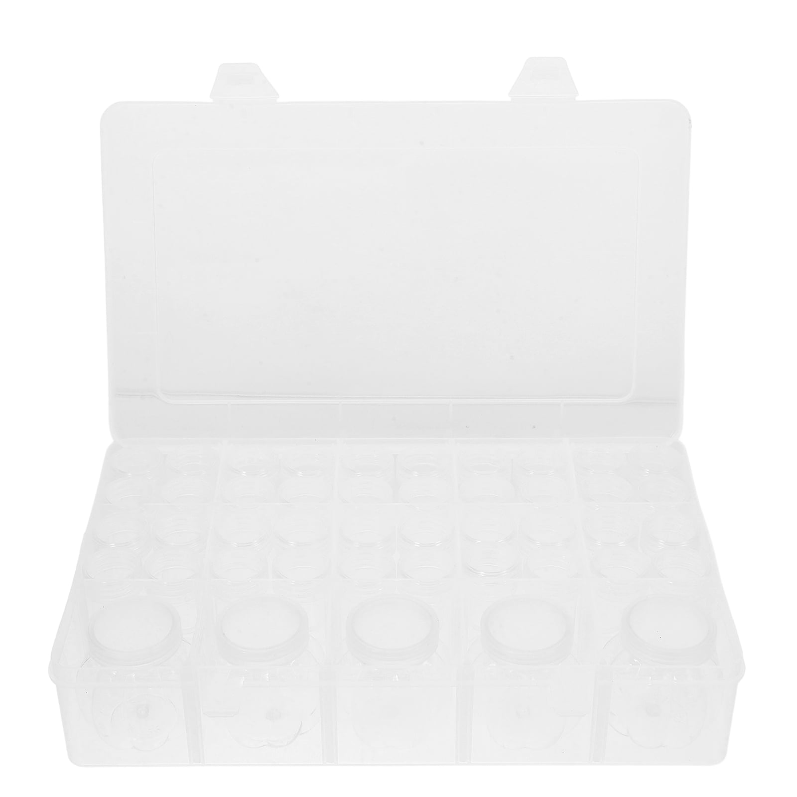 FRCOLOR Clear Plastic Organizer Box 45 Grids Bead Storage Container ...