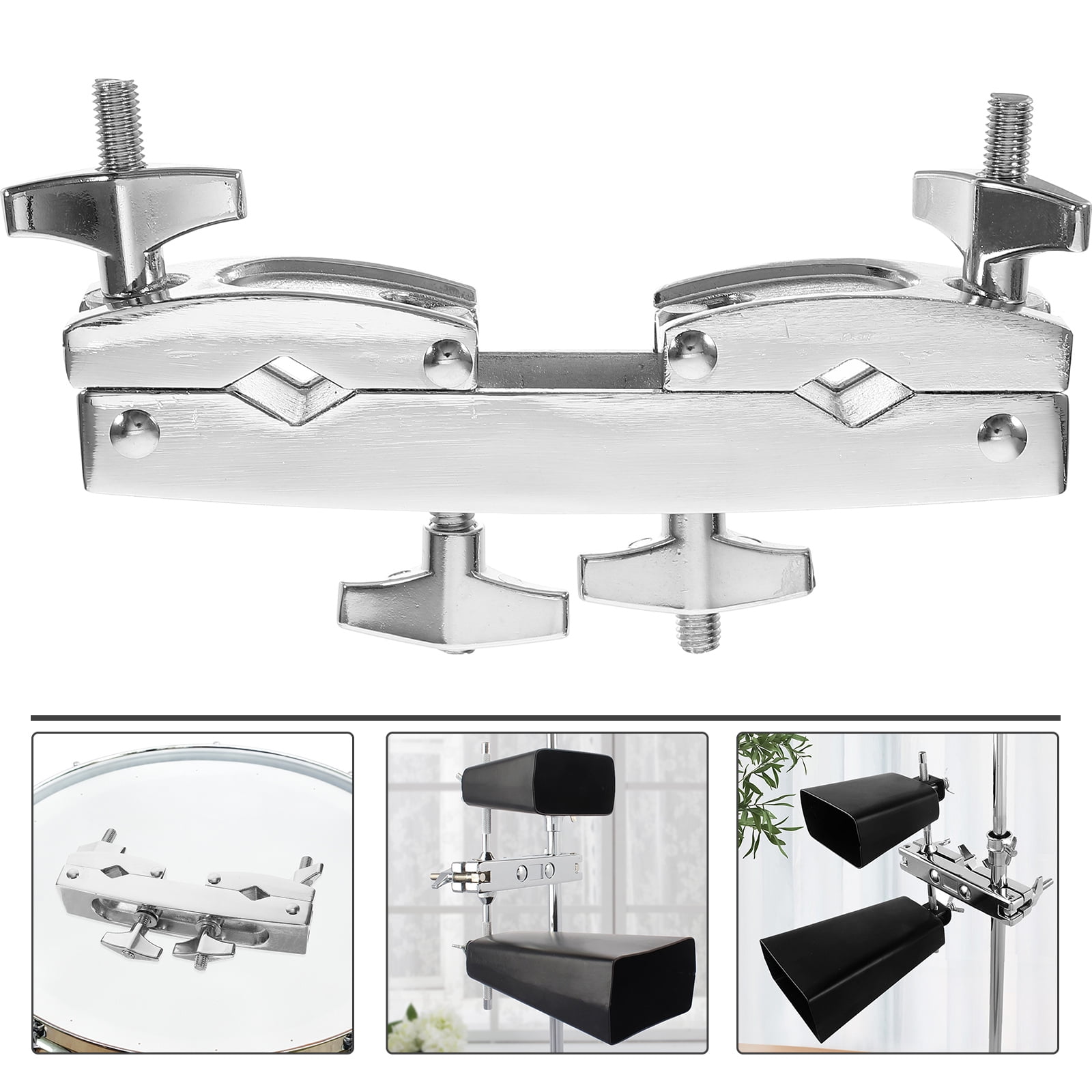 FRCOLOR Clipping Cowbell Clamp Mounting Extension Stand Drum Set ...