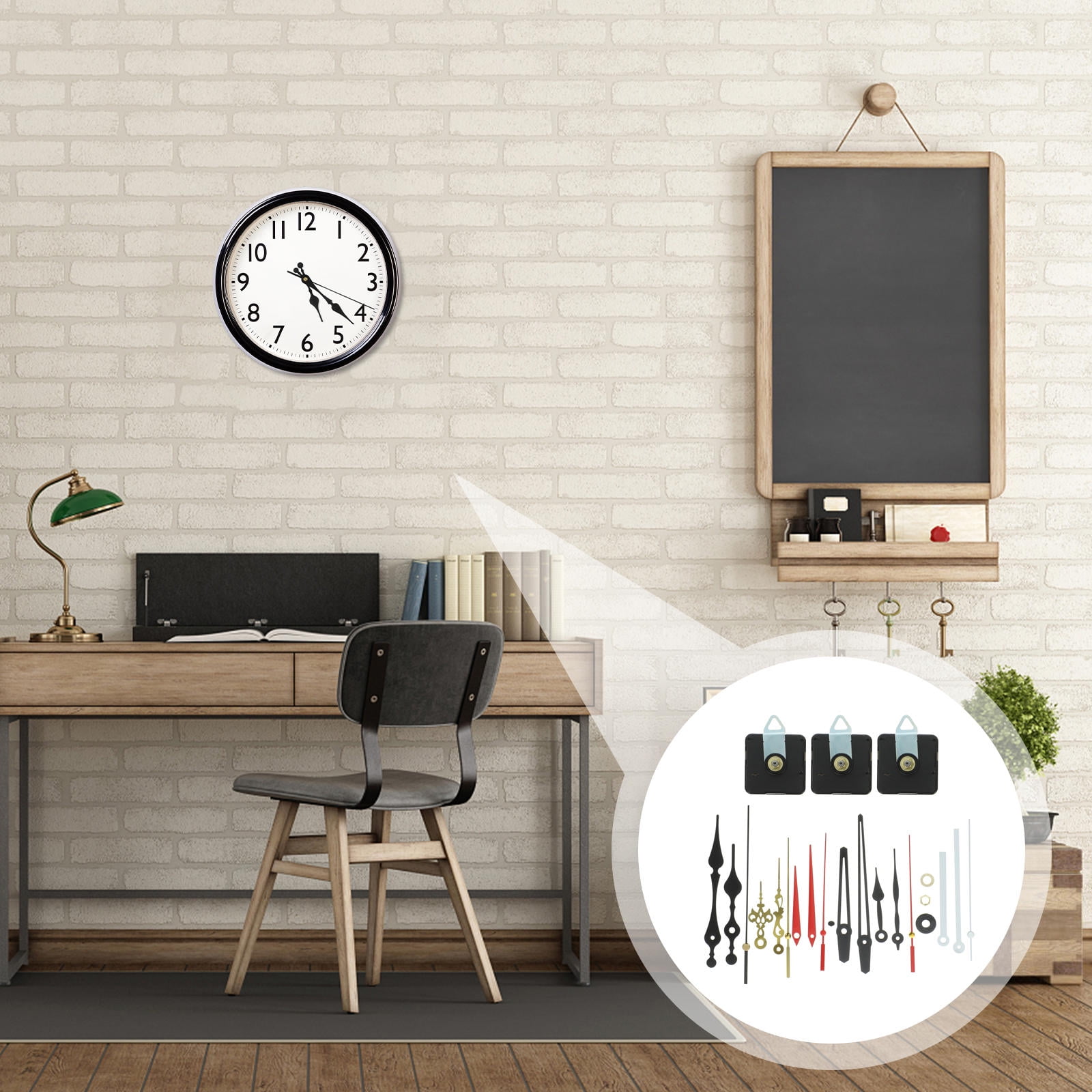 FRCOLOR Clock Repair Kit with Long Shaft Movement Battery Operated ...