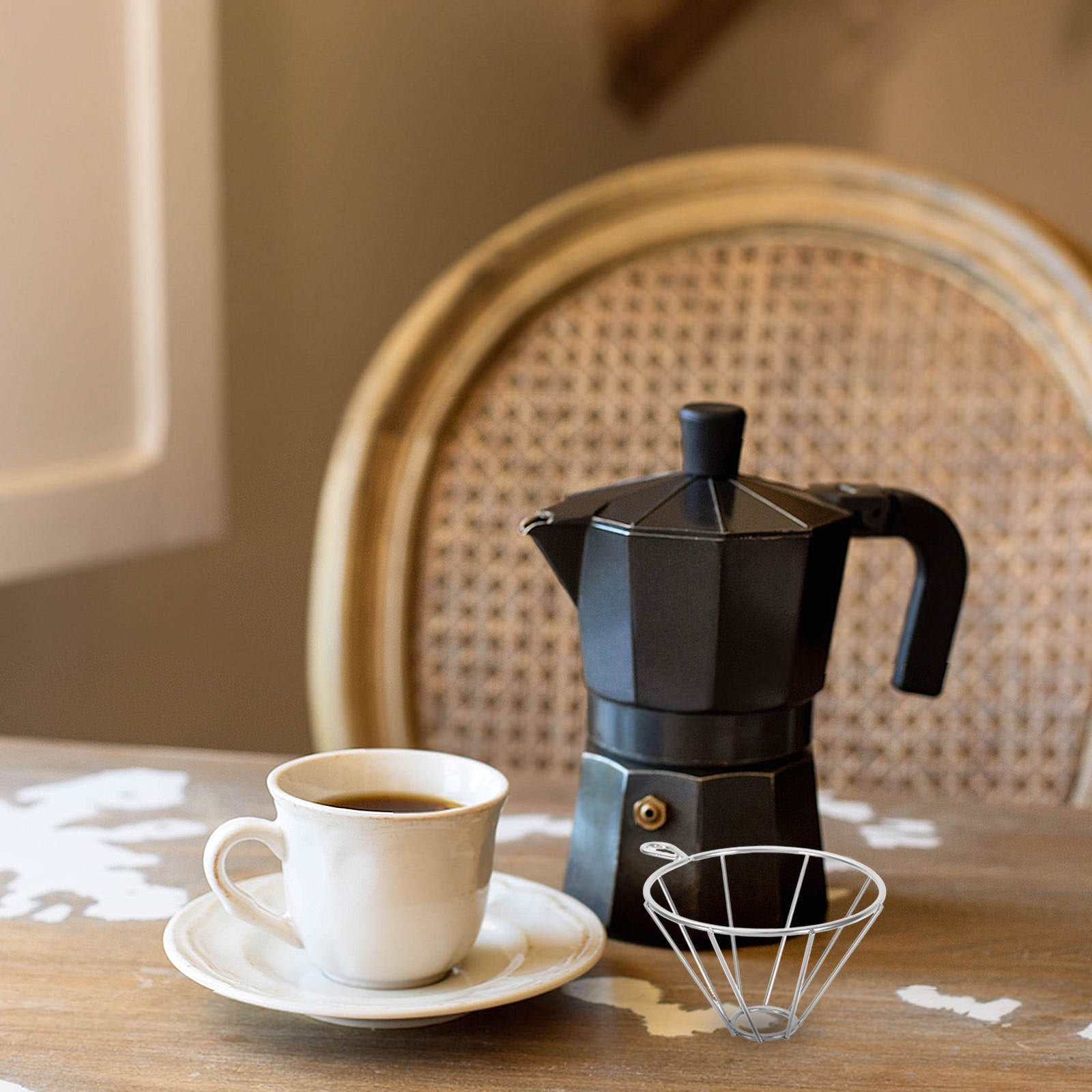 FRCOLOR Coffee Filter Draining Rack Stainless Steel Coffee Cone ...