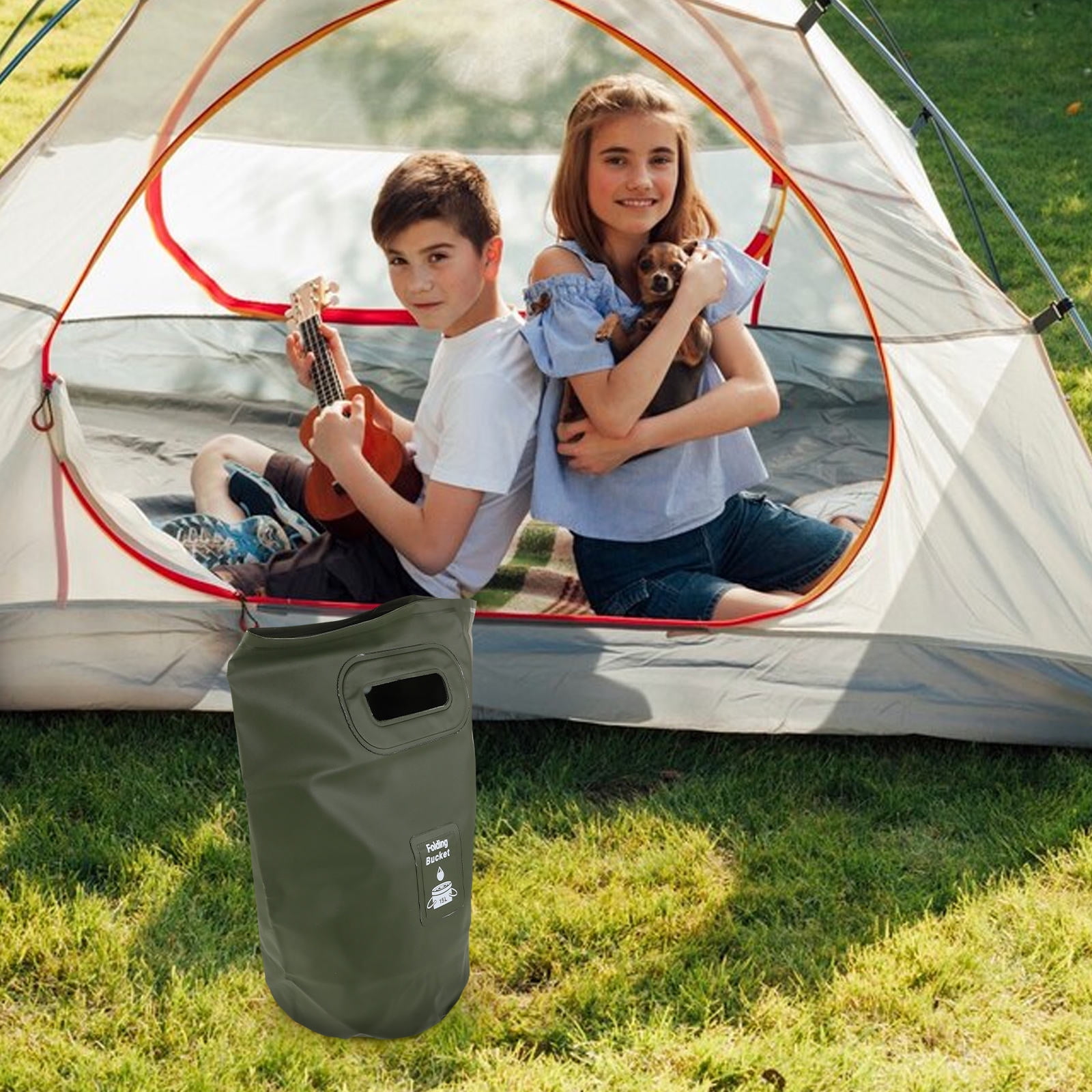 FRCOLOR Collapsible Wash Basin Bucket for Storage with Washing Travel ...