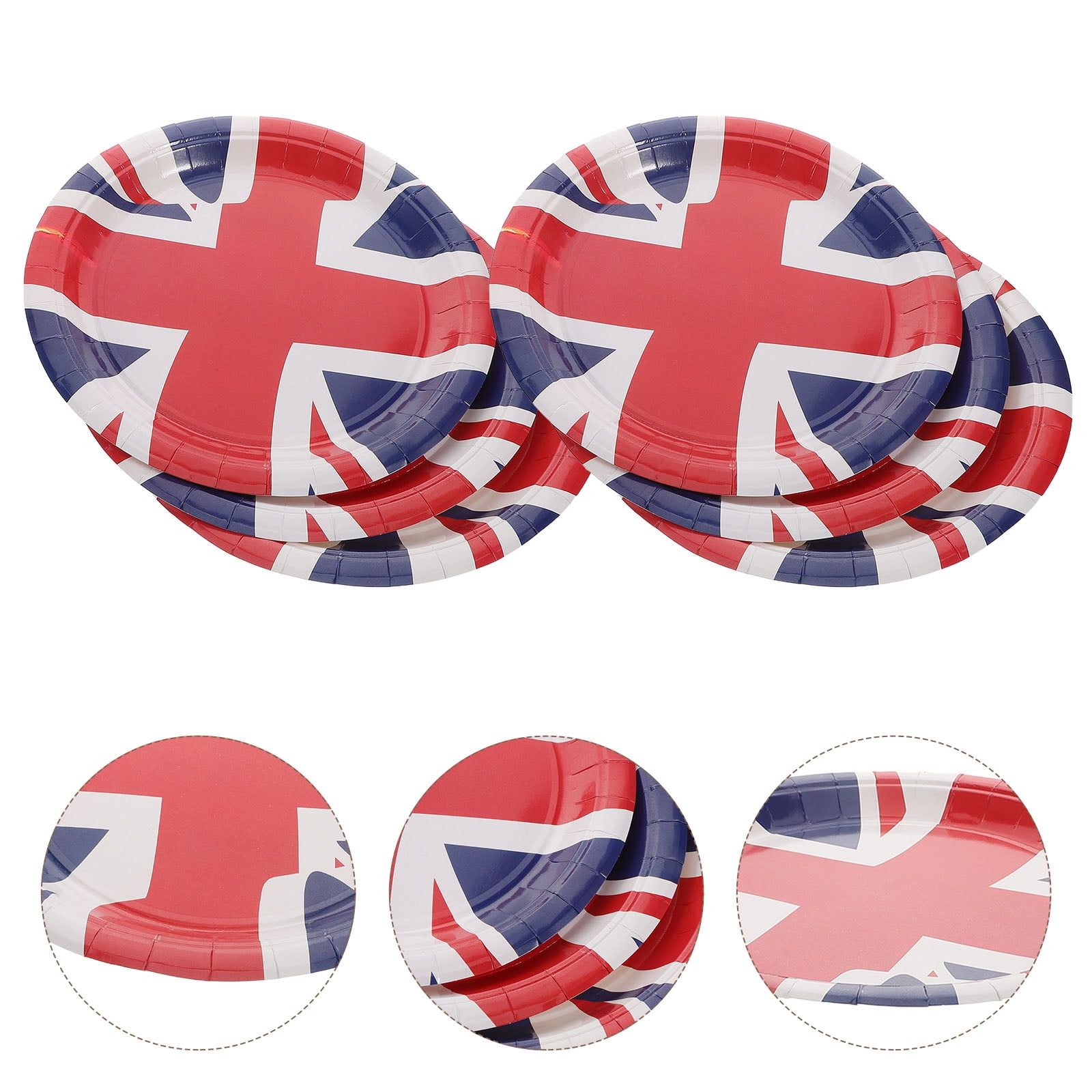FRCOLOR Colorful Paper Plates for Party with Unique Union Jack Design ...