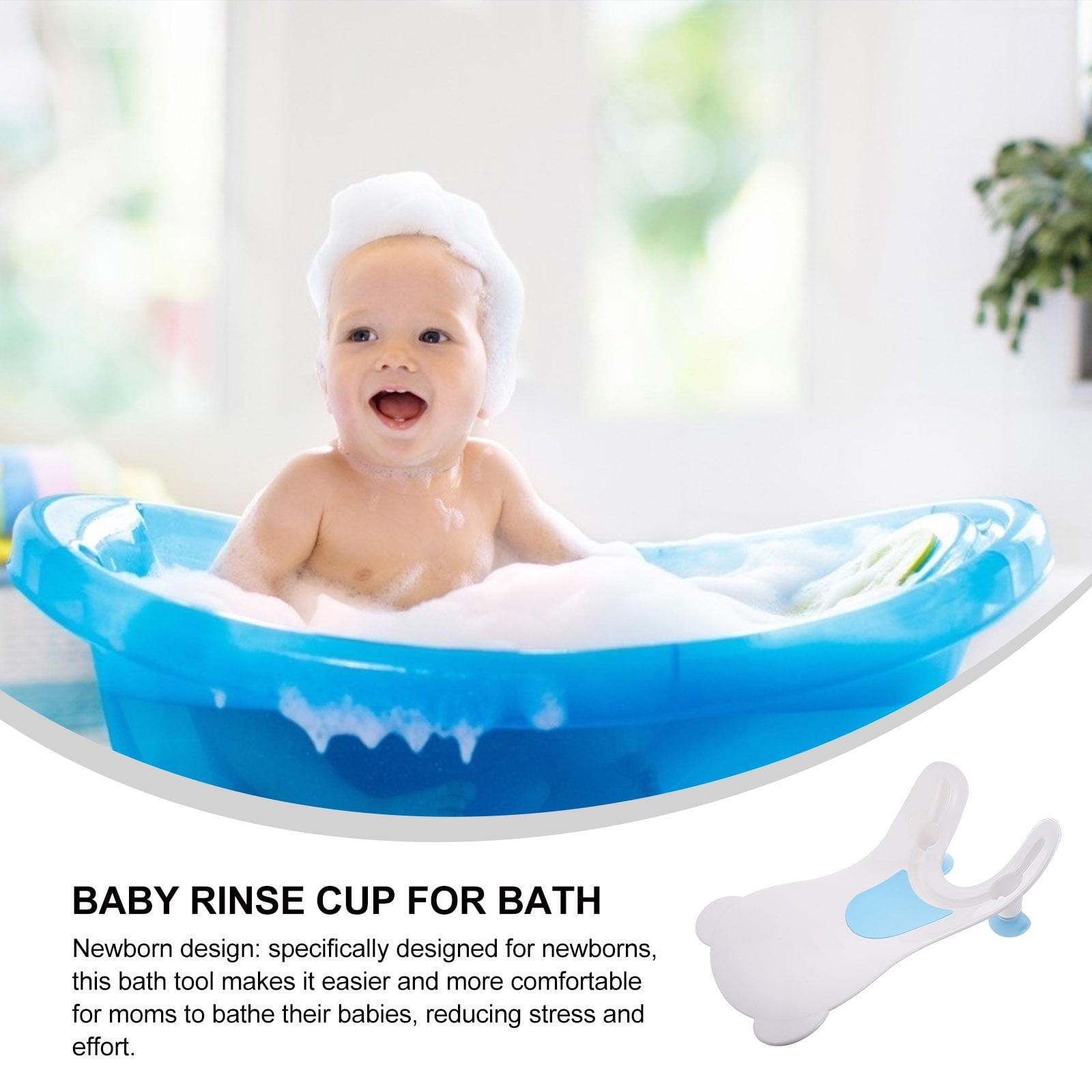 FRCOLOR Compact Infant Washing Tub Portable Baby Bathing Tool Newborn ...