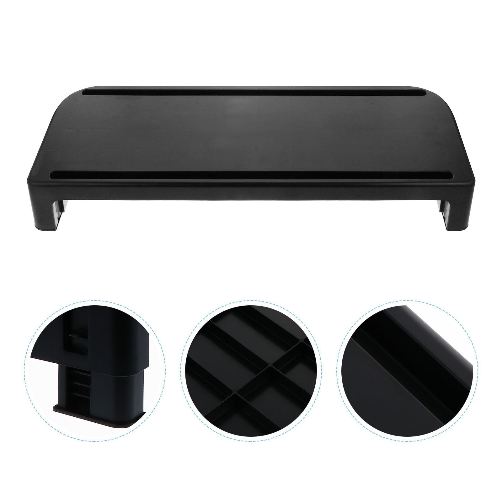 FRCOLOR Computer Heightened Shelf Rack Laptop Stand Desk Office Black ...