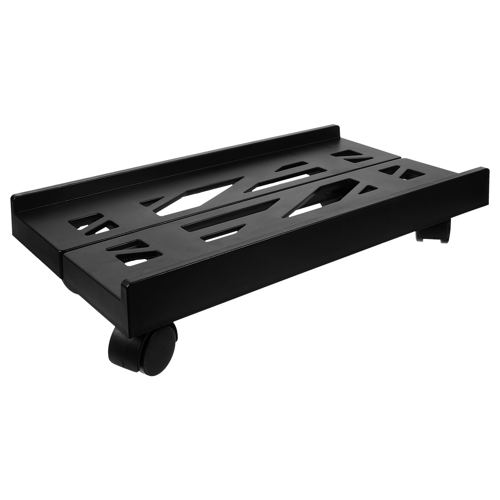 FRCOLOR Computer Stand for Desktop Tower Cart with Wheels Office Black ...