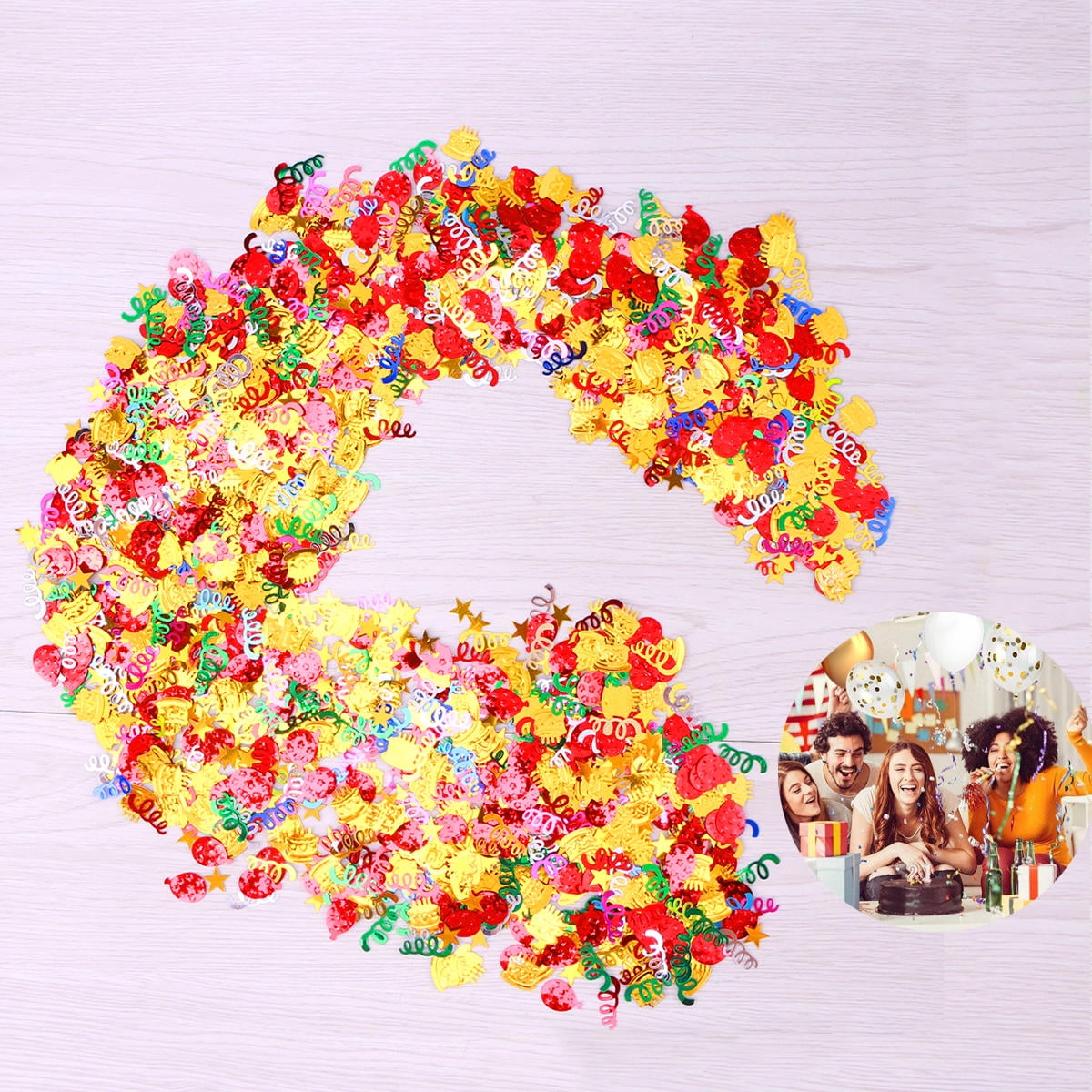 FRCOLOR Confetti Cake Balloon Streamers Streamer Decoration - Walmart.com