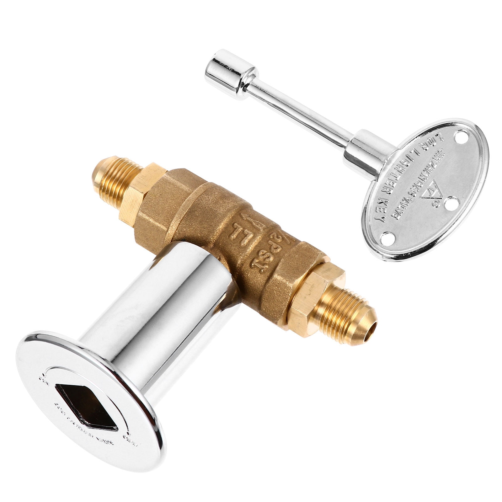 FRCOLOR Copper Gas Pit Shut Off Valve with Key Kit for NG Fire Pits ...
