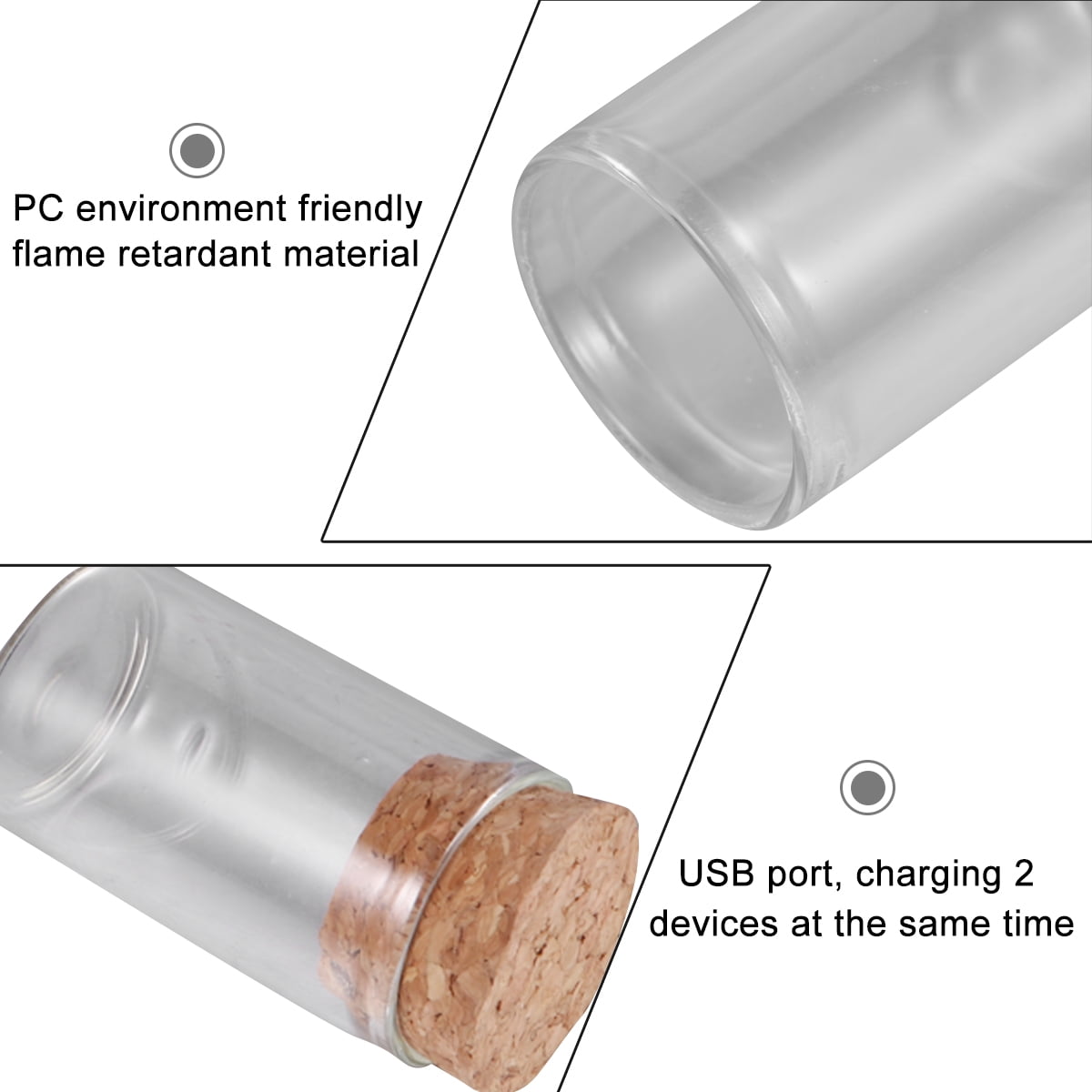 FRCOLOR Cordyceps Bottle Transparent High Borosilicate Glass Storage ...